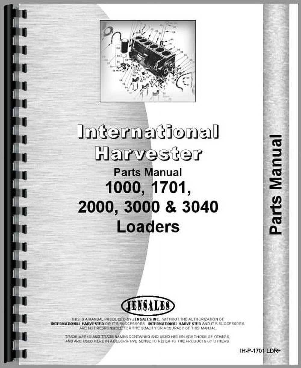 International Harvester 1701 Loader Attachment Parts Manual - Walmart.com