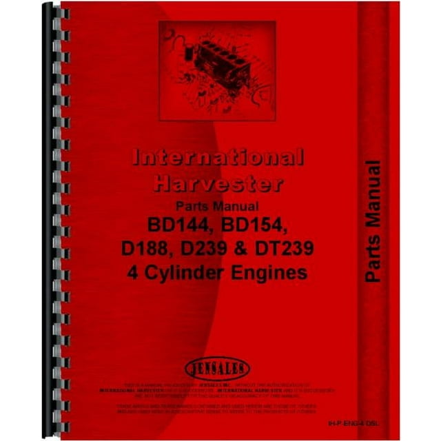 International Harvester 2544 Industrial Tractor Engine Parts Manual ...