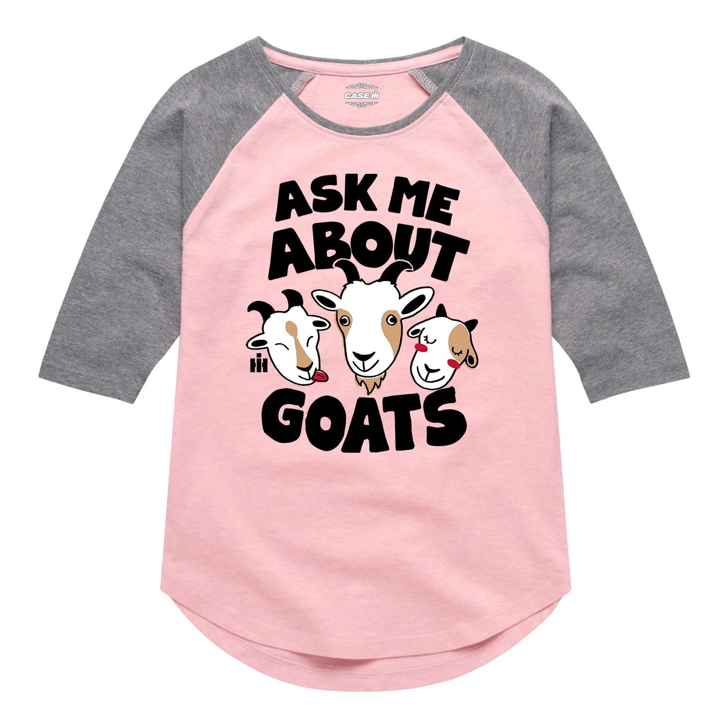 International Harvester - Ask Me About Goats - Toddler Girls Raglan ...