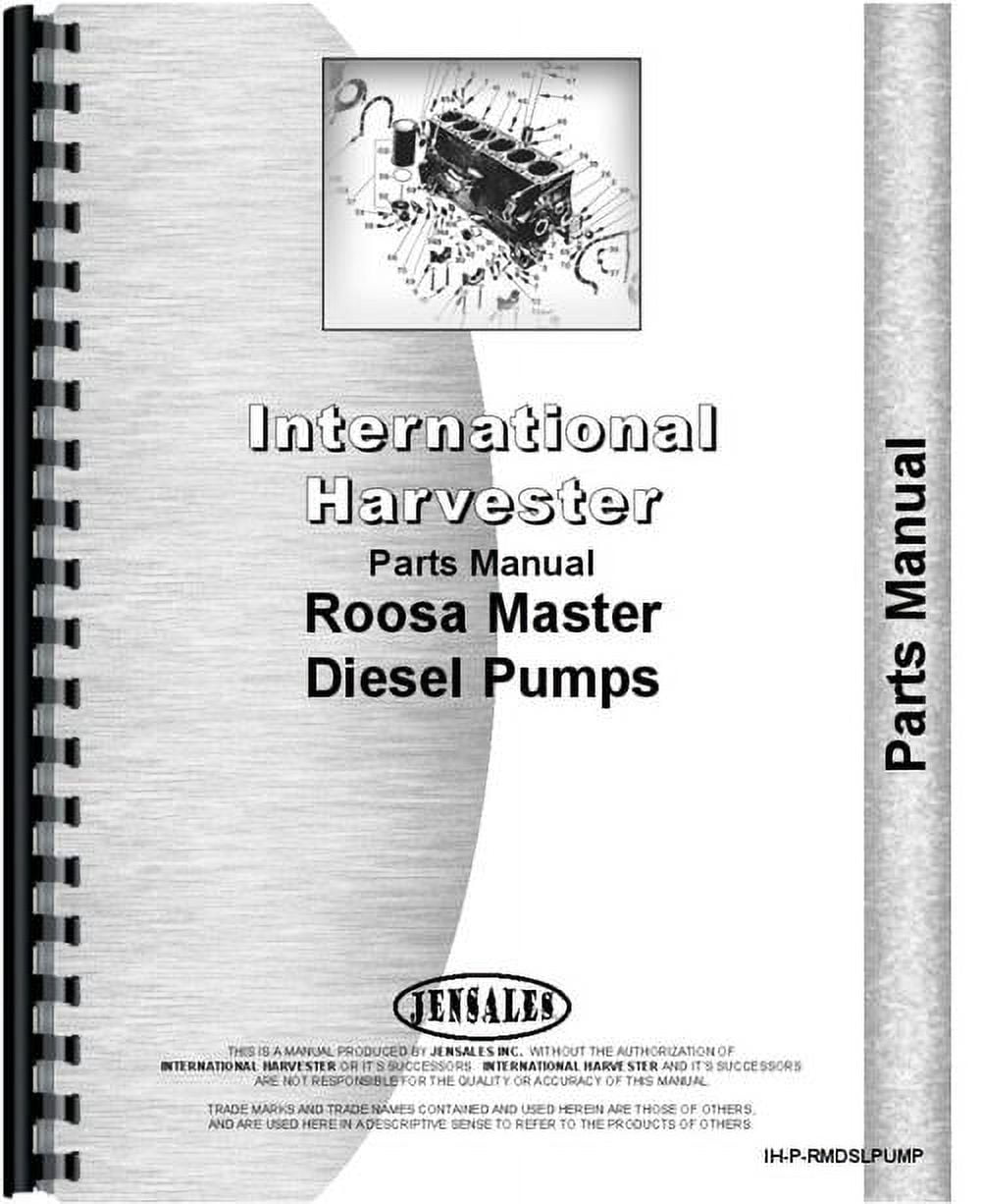 International Harvester Roosa Master Injection Pump Parts Manual ...