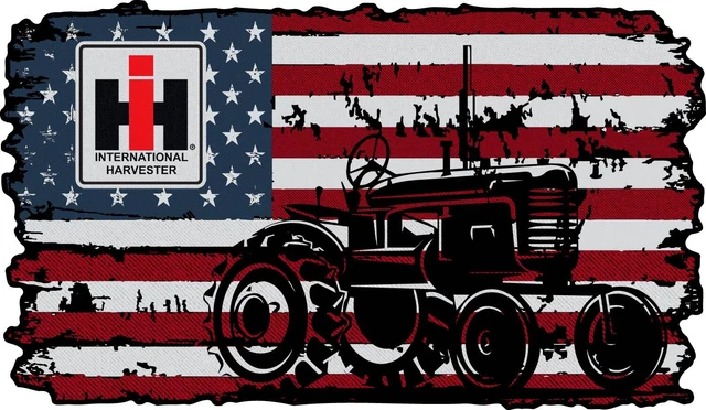 International Harvester Tractor Ih Us Flag Sticker Car Decalphone Decal ...