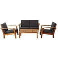 International Home Amazonia 4 Piece Outdoor Sofa Set in Brown - Walmart.com
