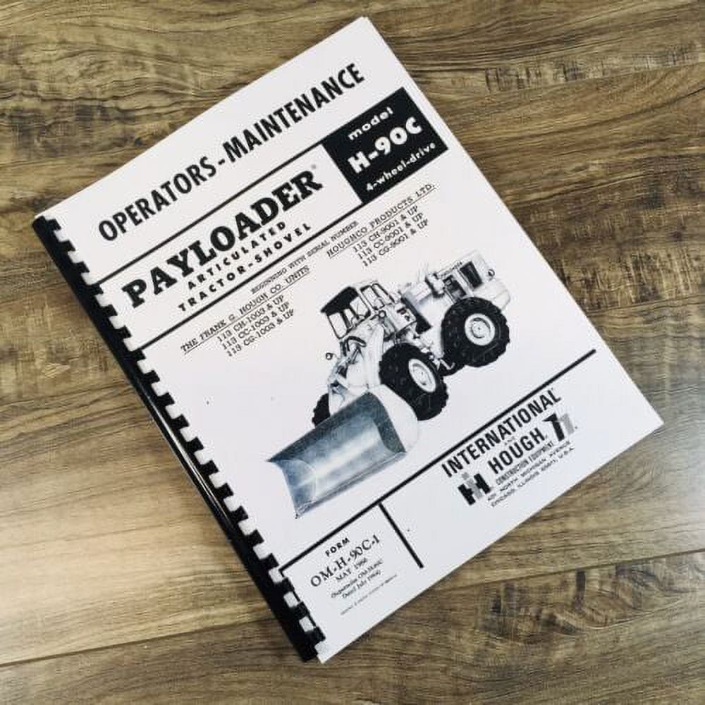 International Hough H-90c Payloader Articulated Tractor-shovel ...