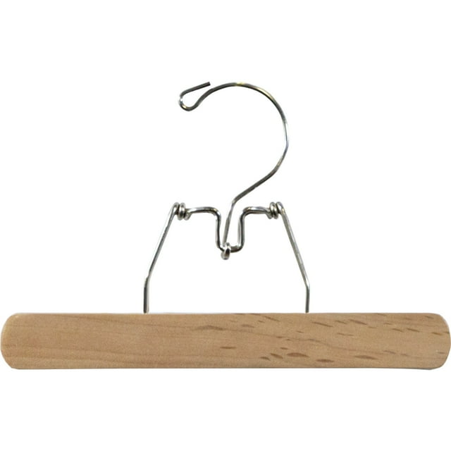 International Innovations Wooden Clamp Hanger with Easy Snap Lock, Box ...