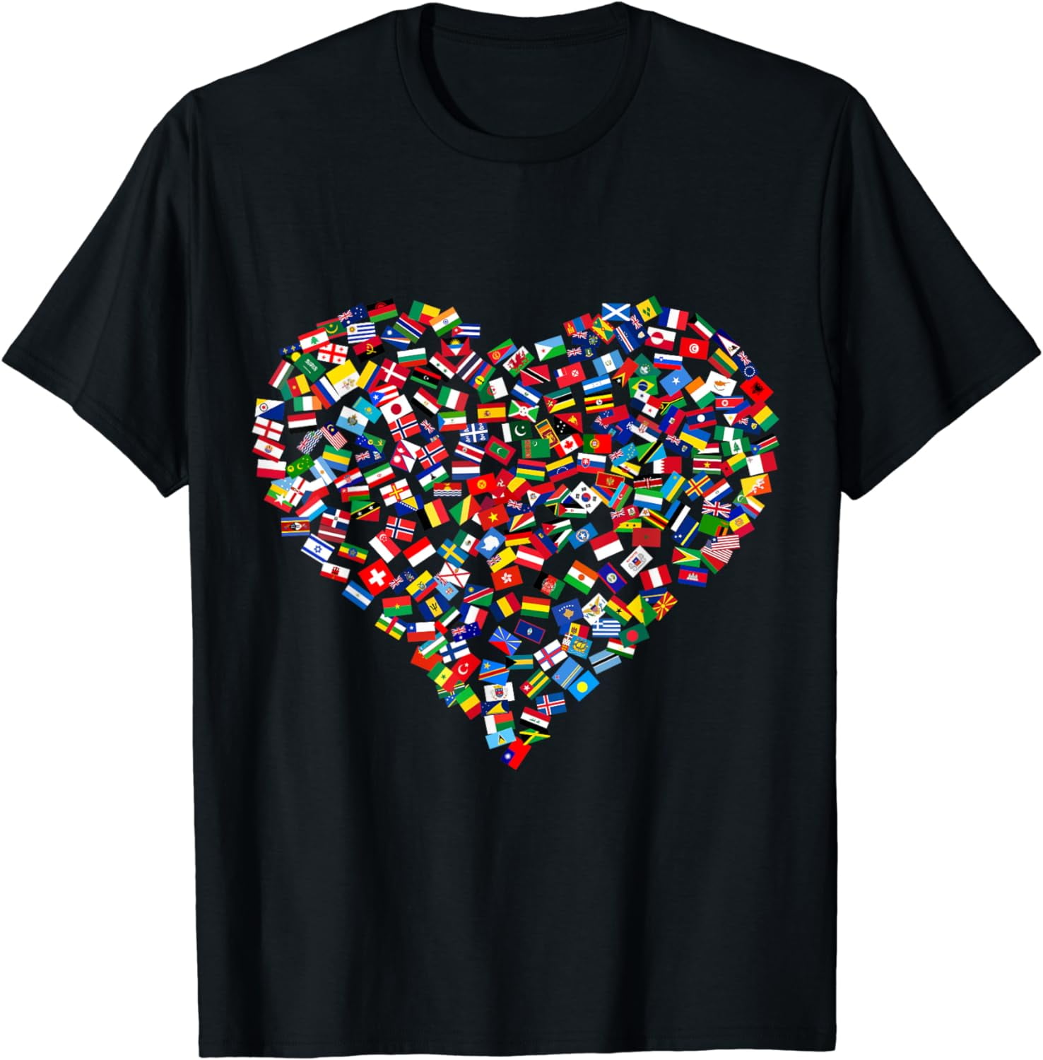 International Love Country Flag Heart, World Population Day T-Shirt ...