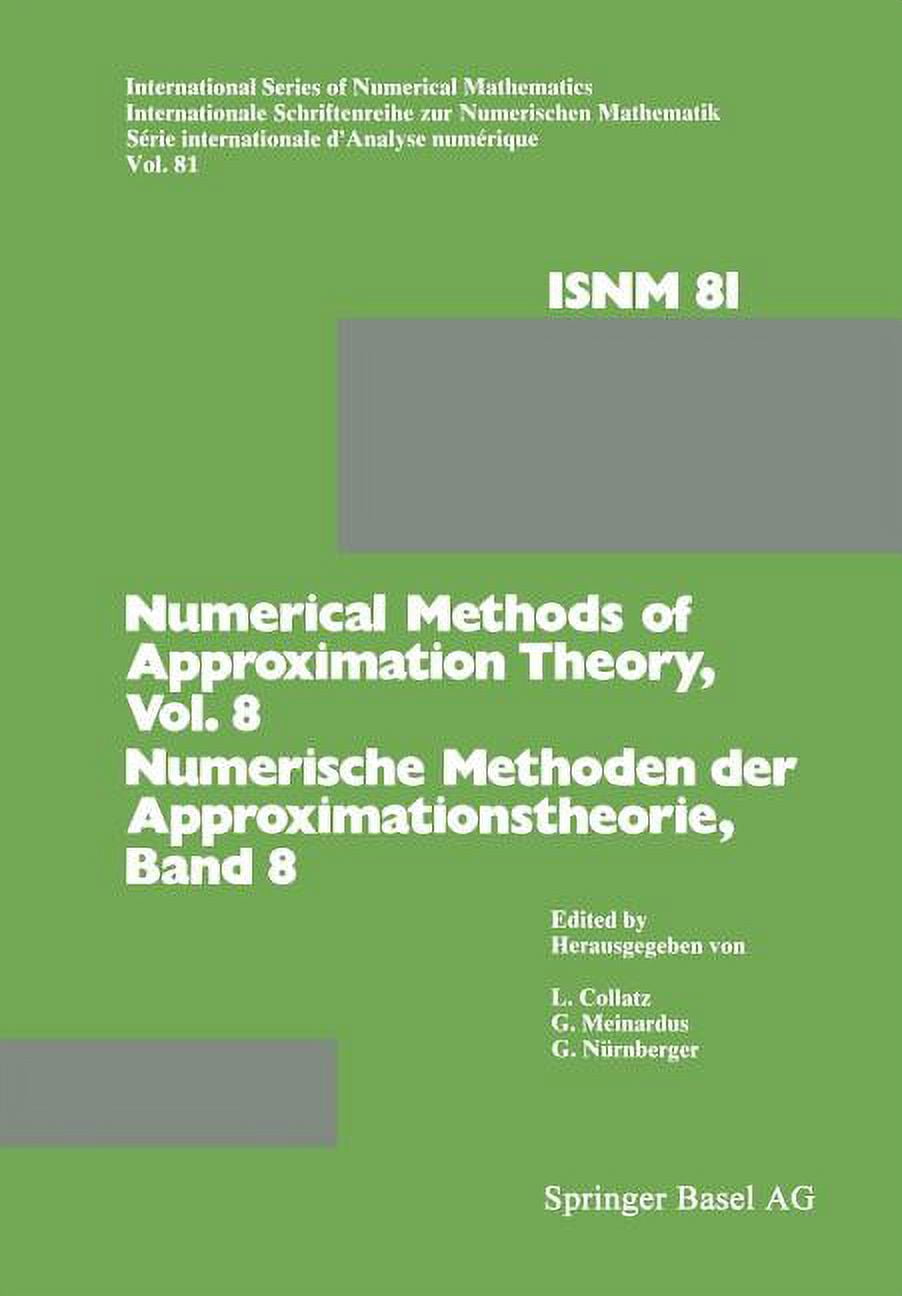 International Numerical Mathematics: Numerical Methods of Approximation Theory/Numerische ...
