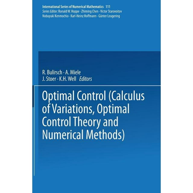 International Numerical Mathematics Optimal Control Calculus Of