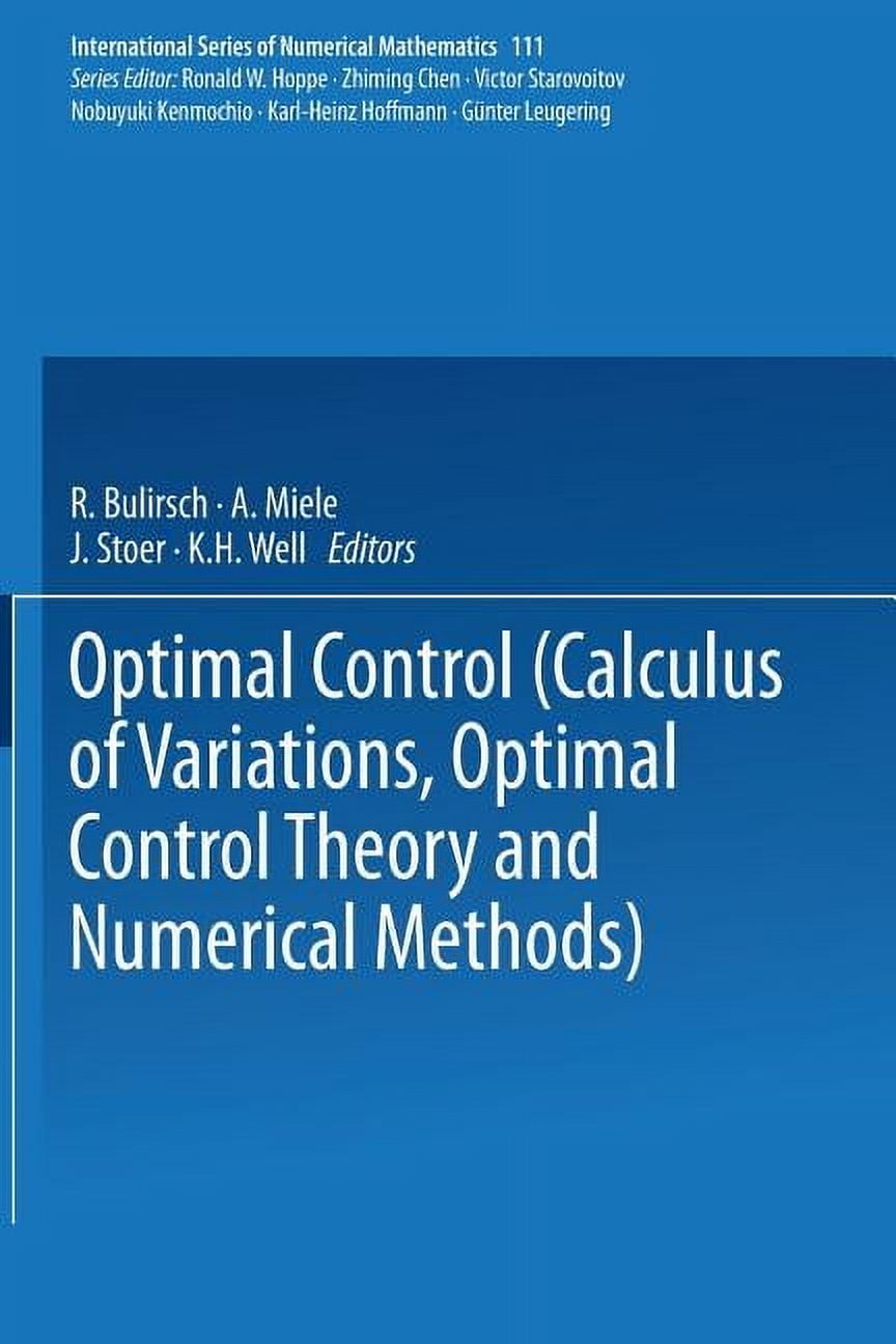 International Numerical Mathematics Optimal Control Calculus Of Variations Optimal Control