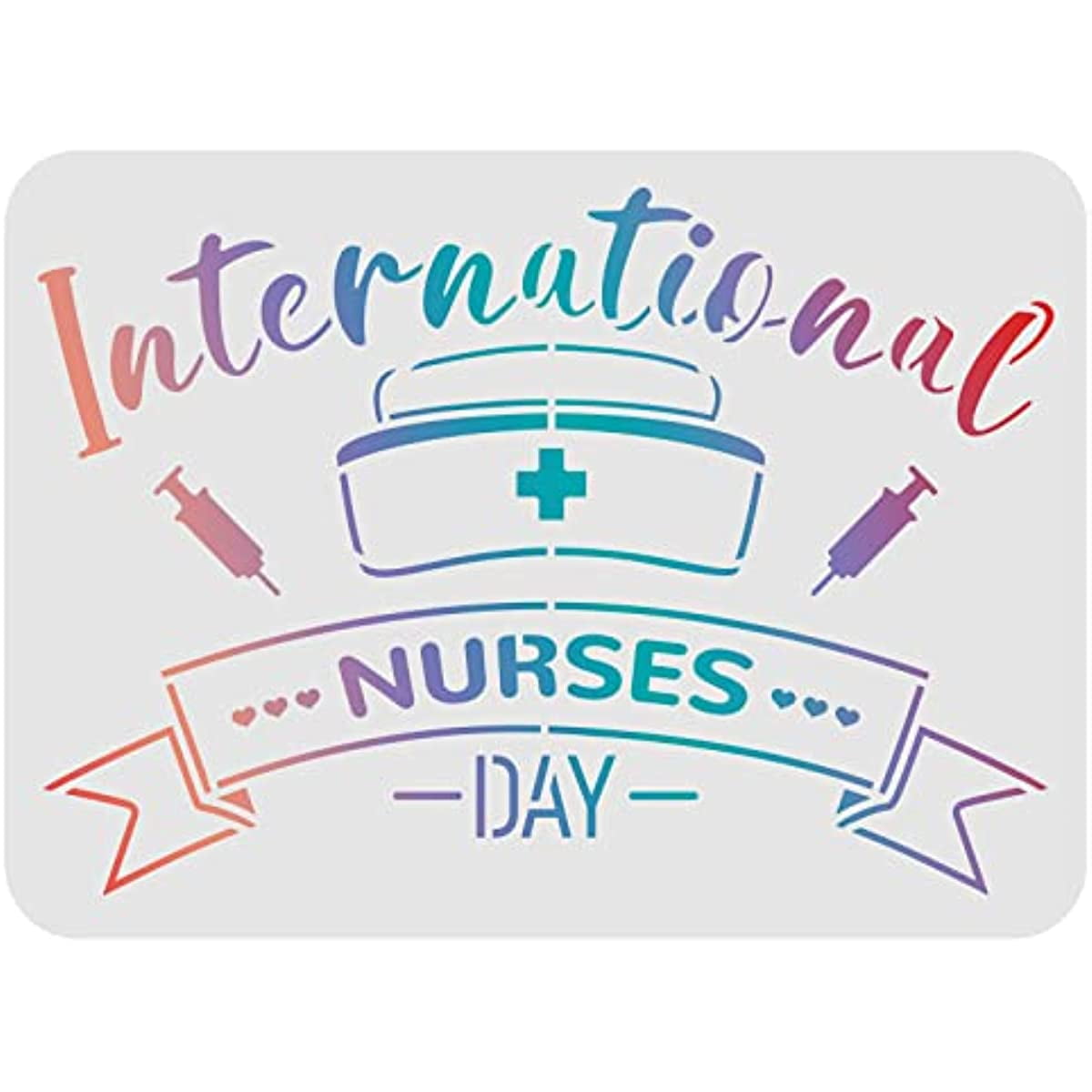 International Nurses Day Stencils 11.6x8.3 inch Nurse's Cap Decoration ...