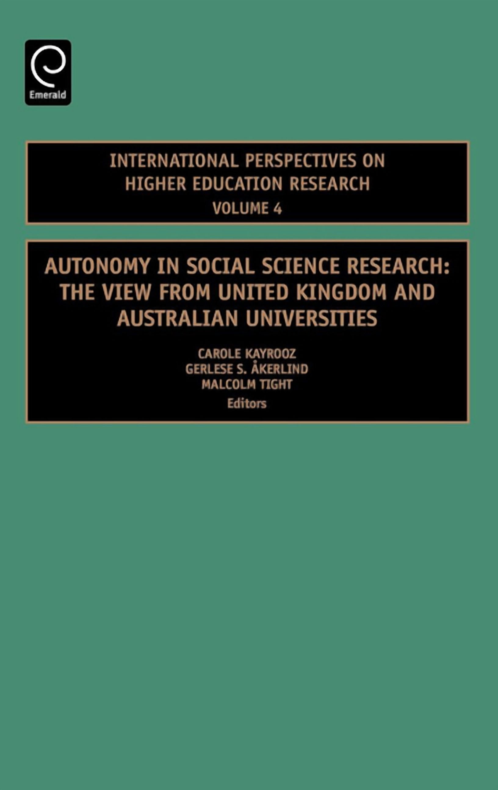 International Perspectives on Higher Edu Autonomy in Social Science ...