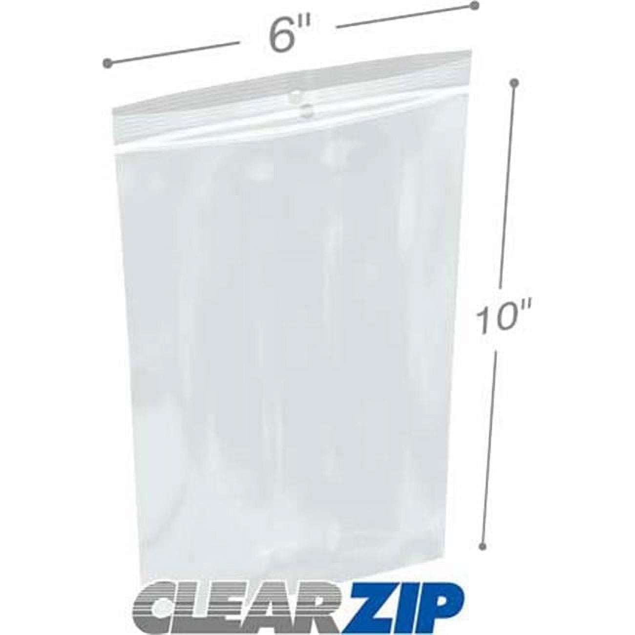 International Plastics 6 x 10 in. ClearZip with Hanghole Bags, 0.002 ...