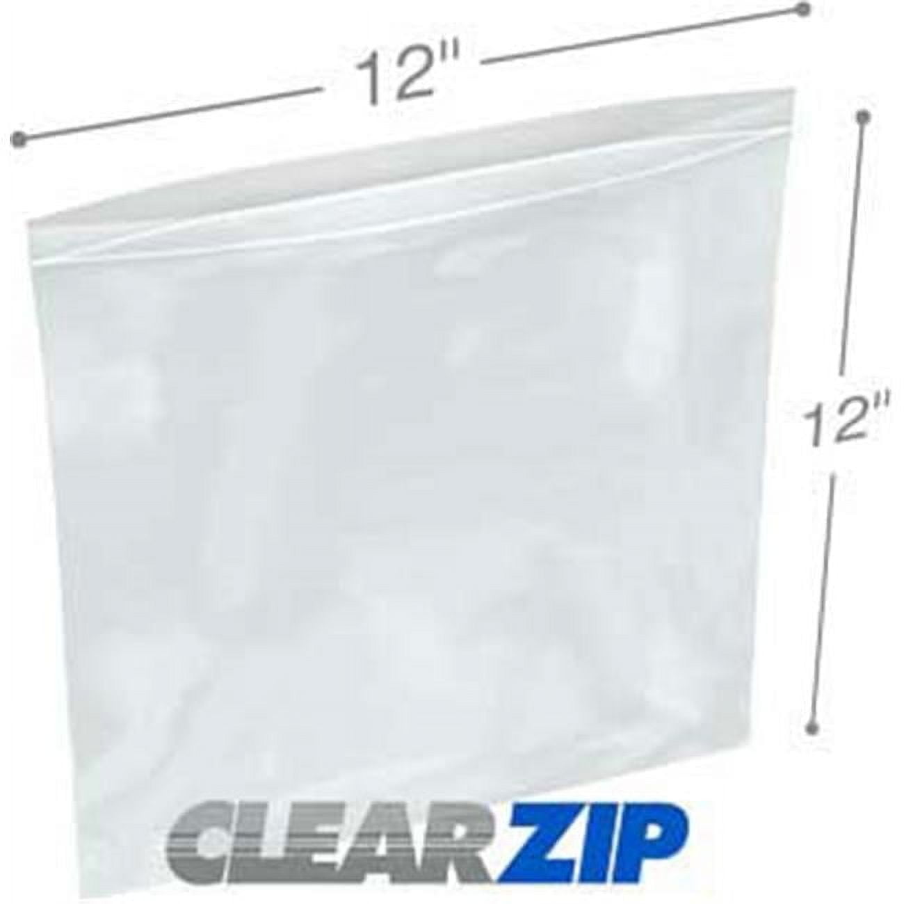 International Plastics ClearZip Lock Bags, 12x12 in., 0.002 Gauge ...