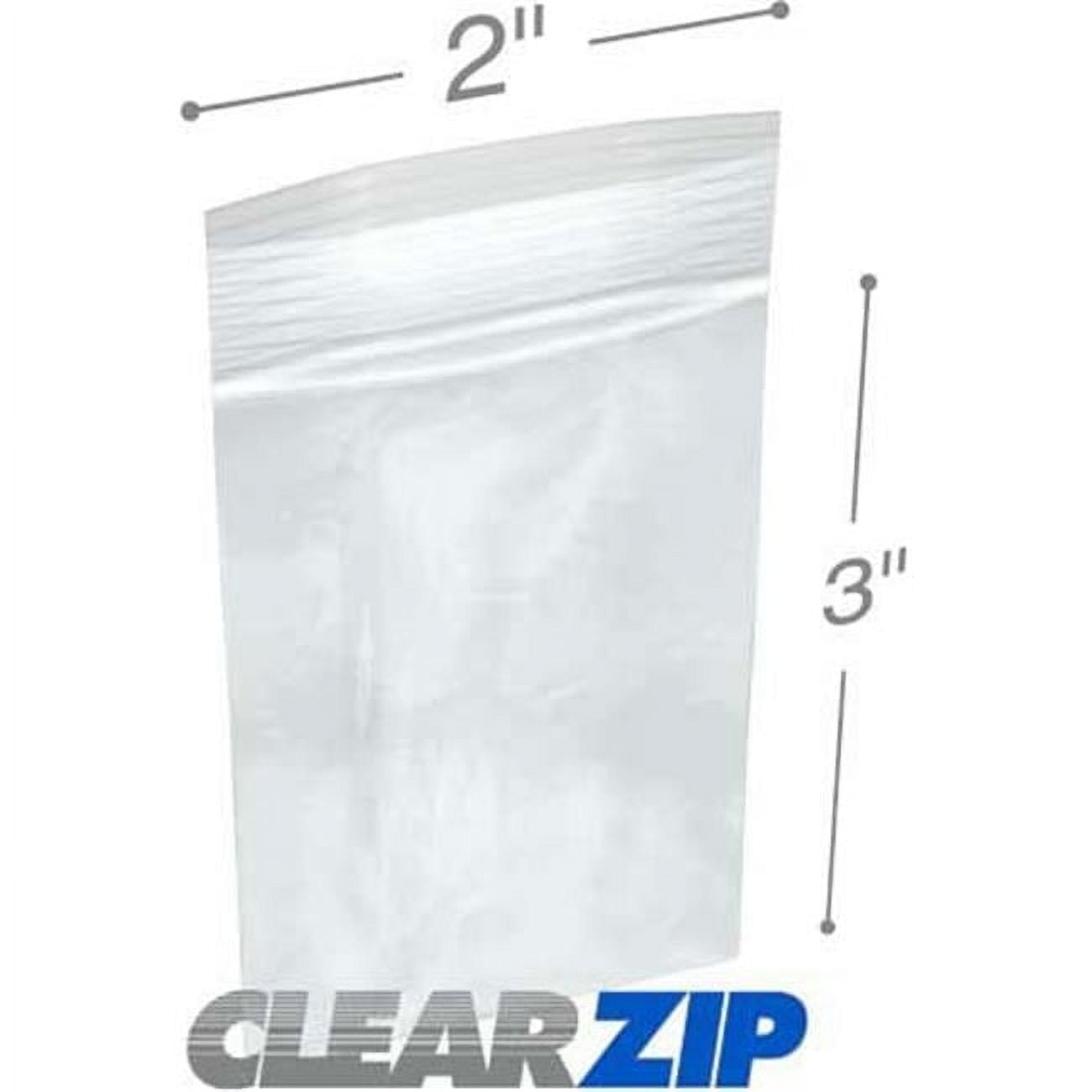 International Plastics CZ40203 2 x 3 in. ClearZip Lock Bags, 0.004 ...