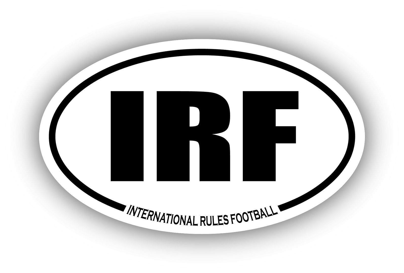 International Rules Football IRF Oval Bumper Sticker 3M Vinyl Decal 3 ...