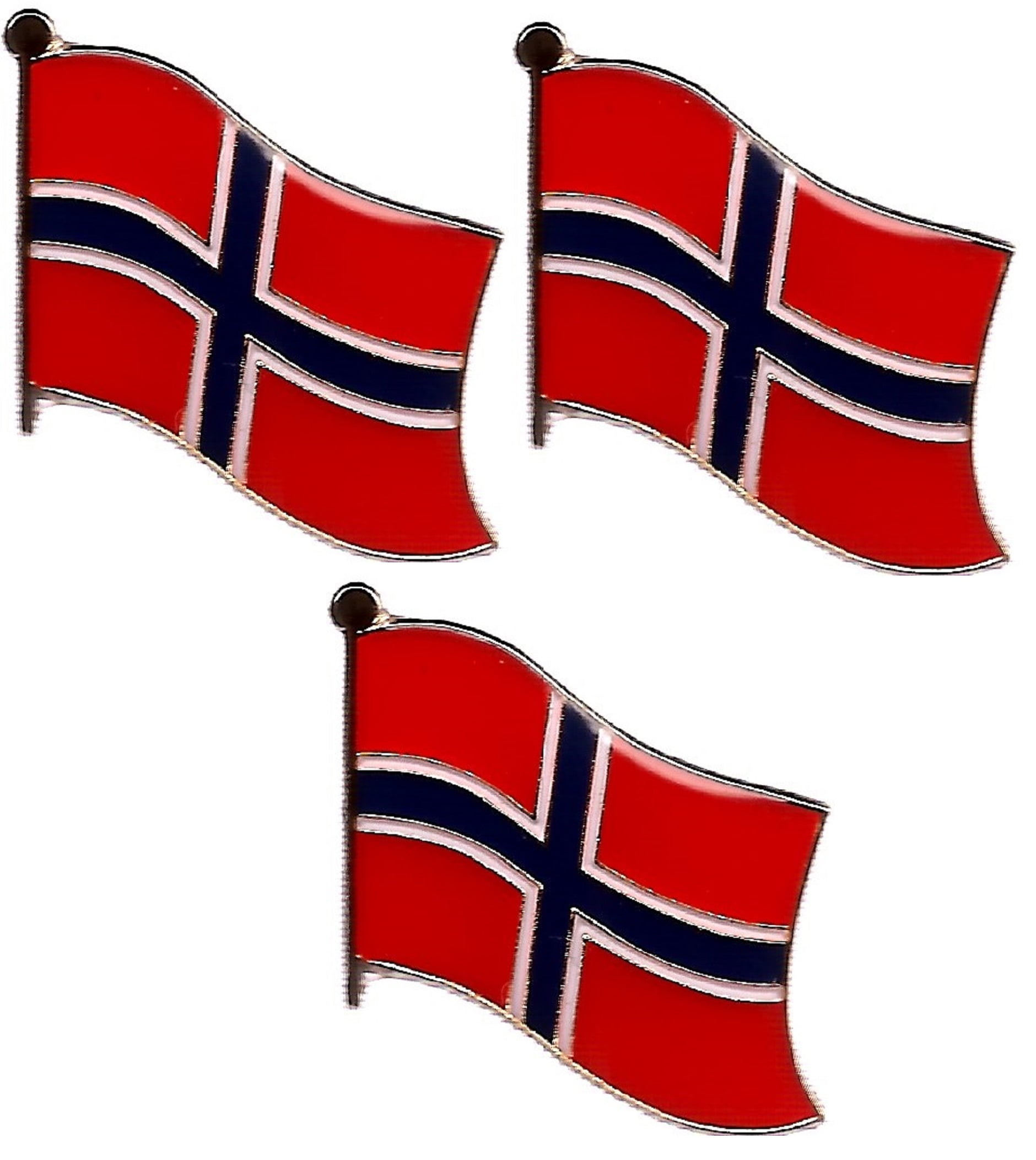 Norway Single Flag Lapel Pins, Pack of 3 - Walmart.com