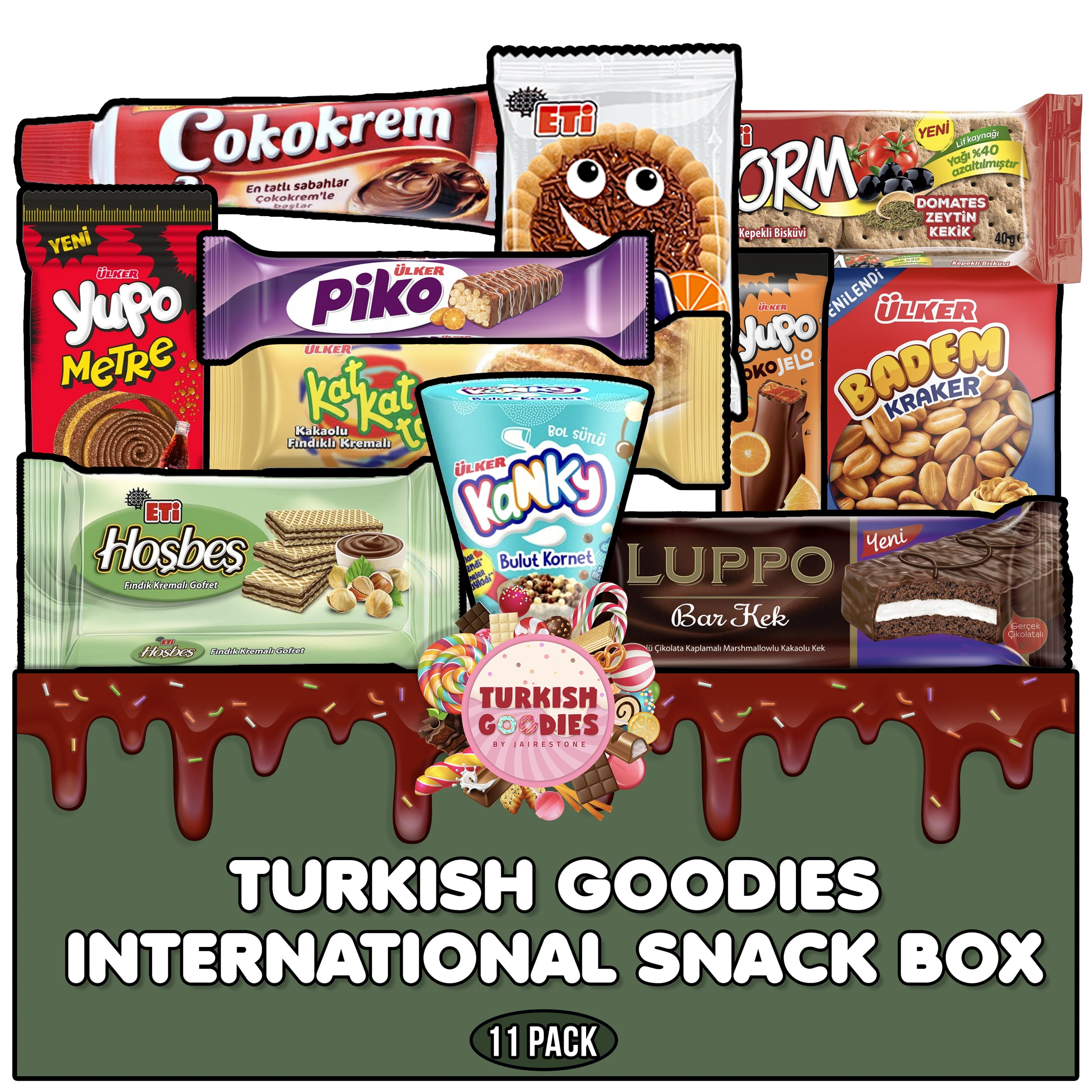 Turkish Goodies International Snack Box 11ct with Turkish Snacks and ...