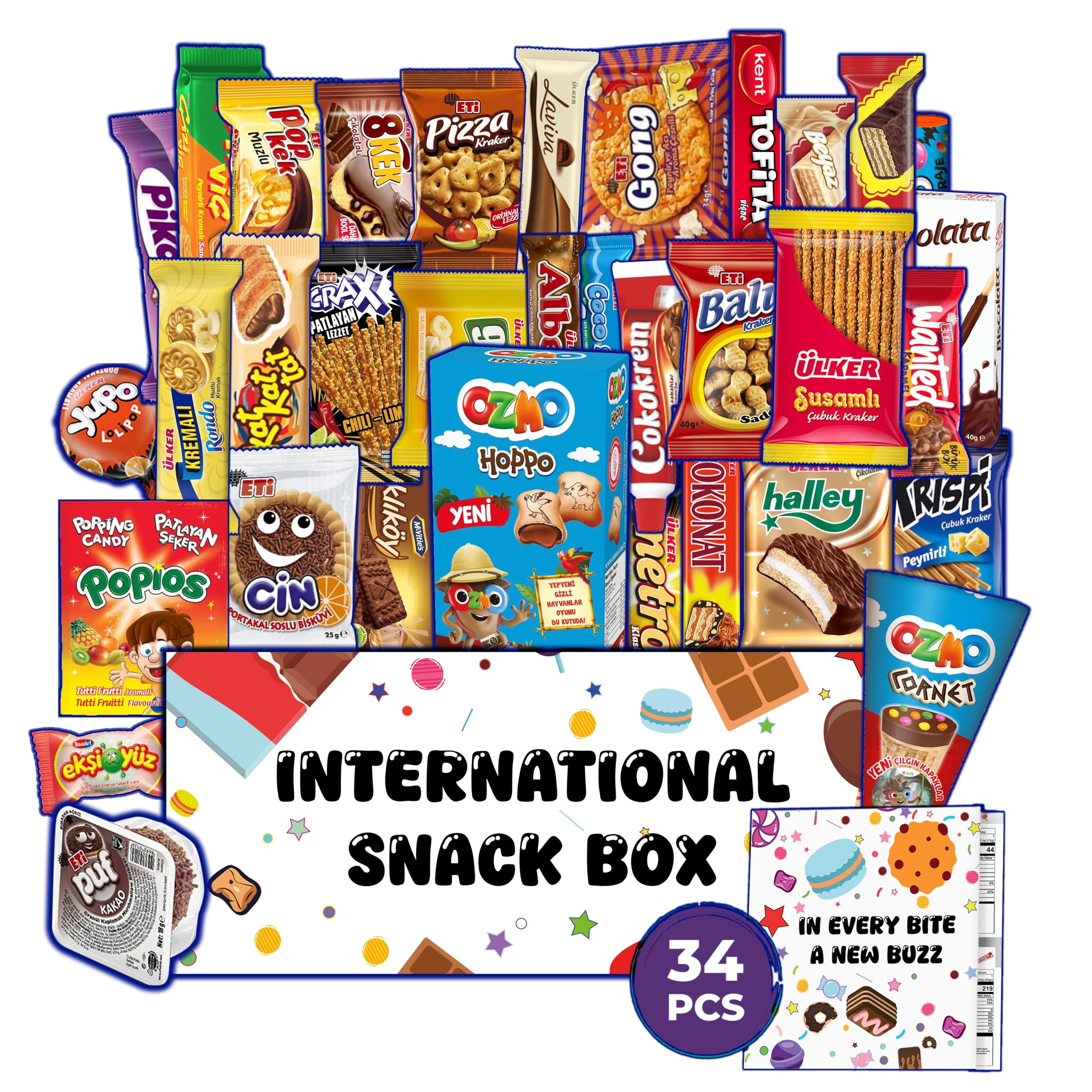 International Snack Box | BDF32 Universal Yums | 34+ Snacks From Around ...
