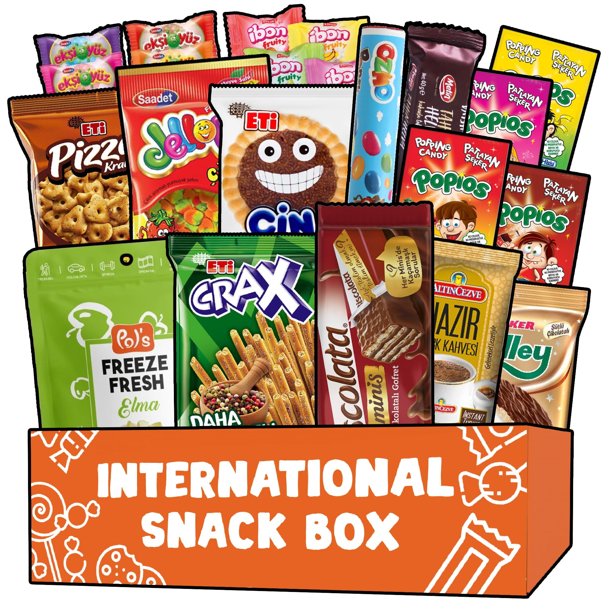 International Snack Box Variety Pack, HYZ01 12 Different Snacks with 15 ...