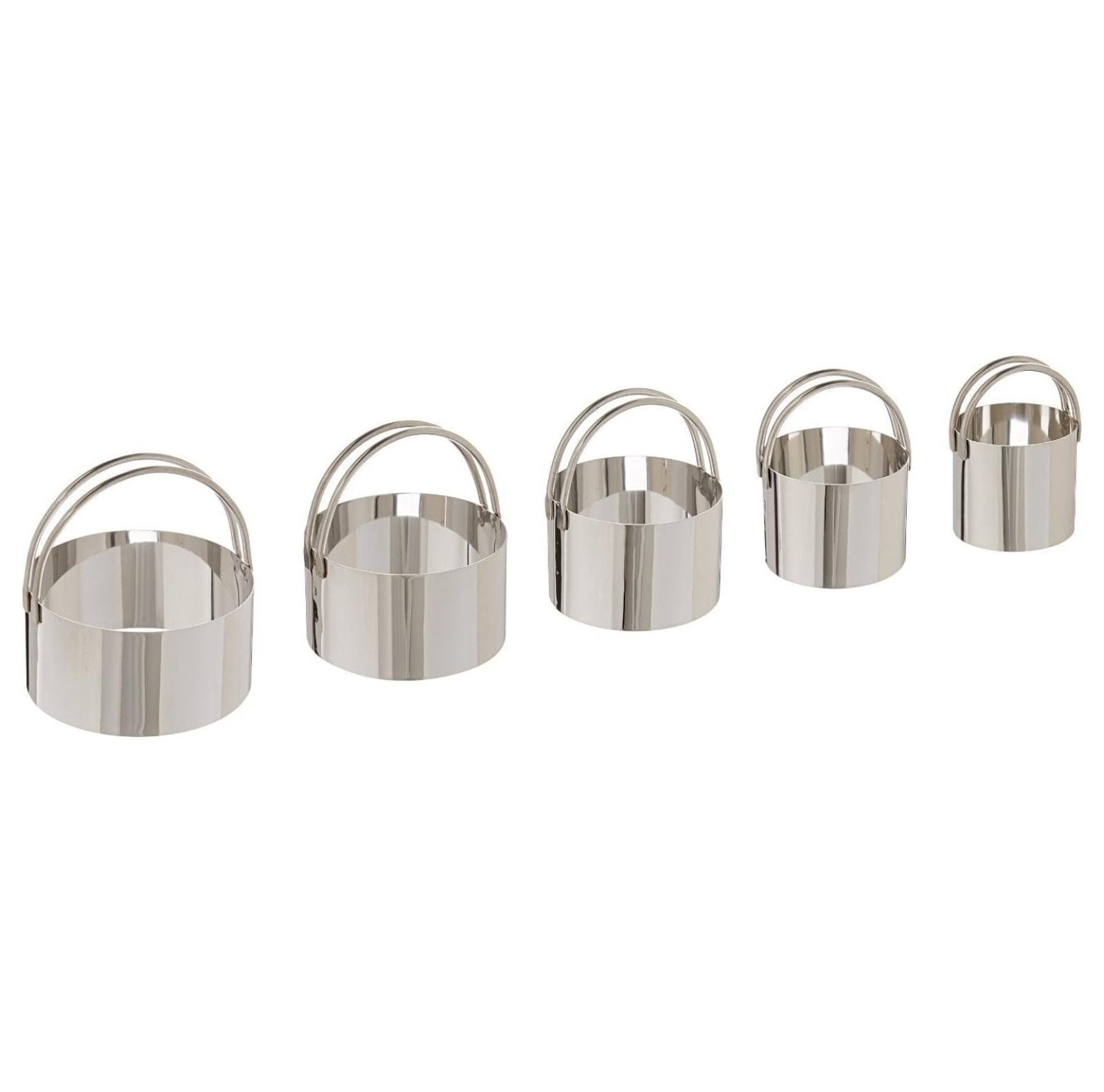 International Stainless Steel Round Biscuit Cutters with Handles ...