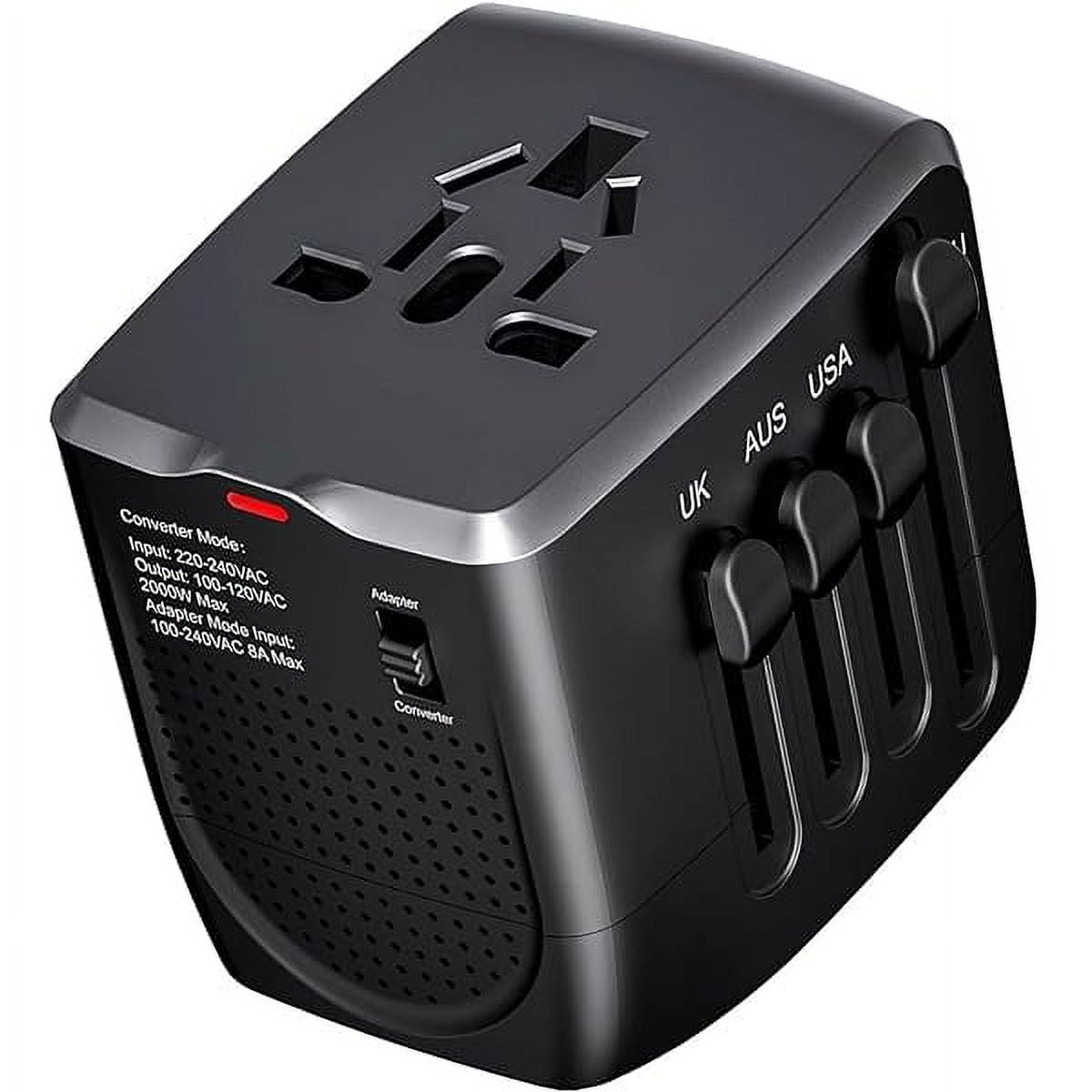 International Travel Adapter Voltage Converter Steps Down 220V to 110V ...
