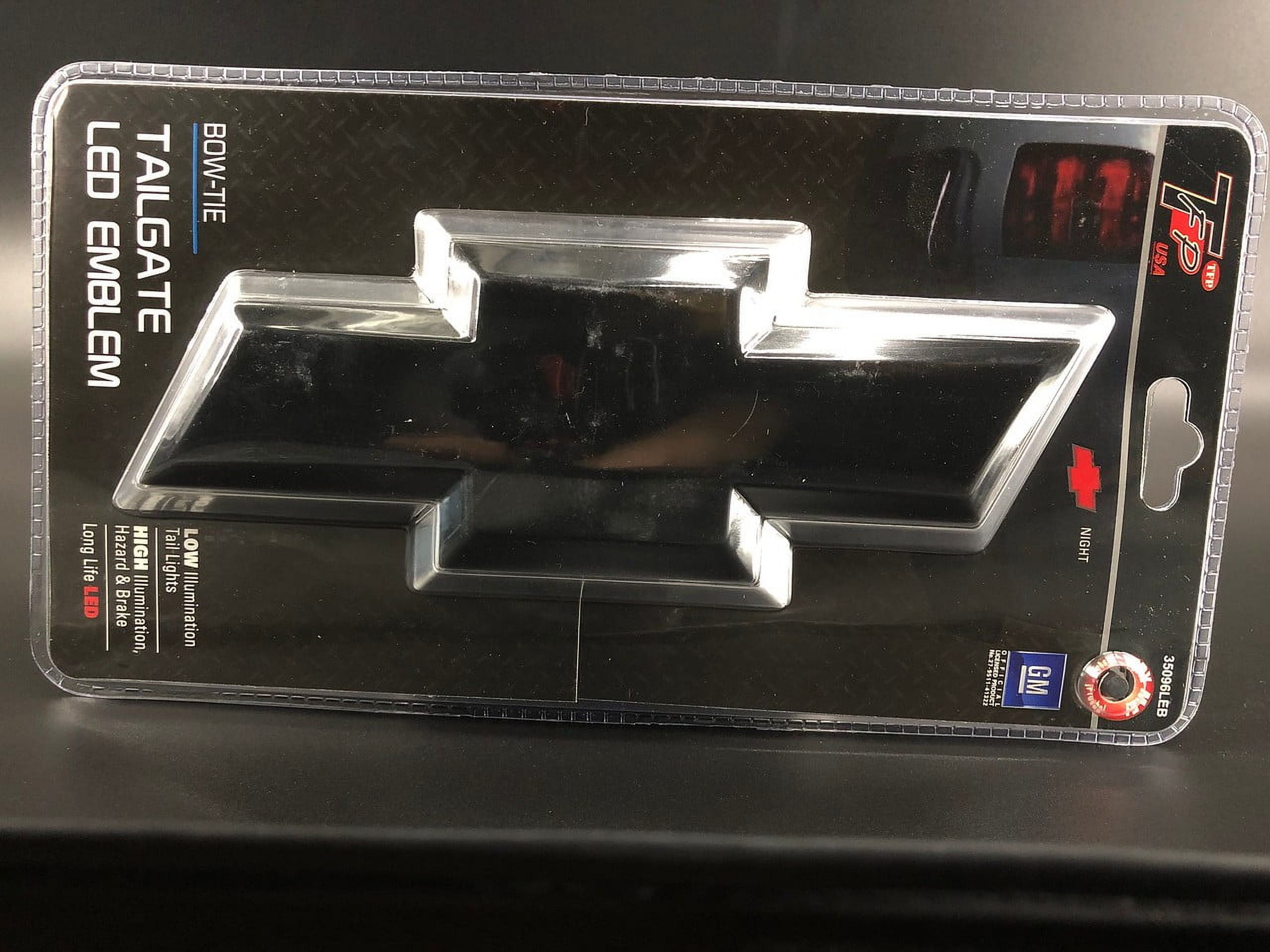 International Trim TFP 35096LEB Black & Chrome Lighted Tailgate Logo ...