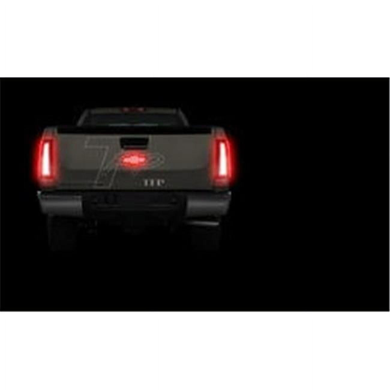 International Trim TFP 35096LEB Black & Chrome Lighted Tailgate Logo ...