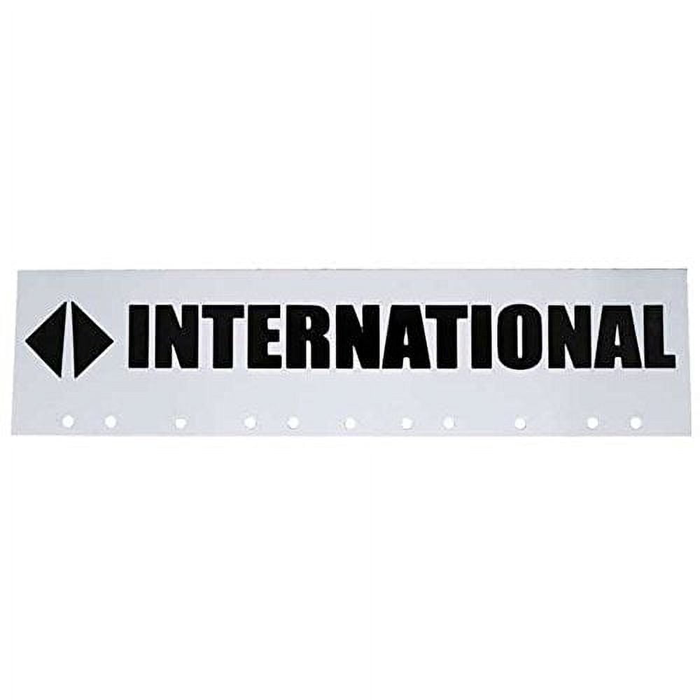 International Trucks Black & White 6" x 24" Semi Truck Mud Flap-quarter ...