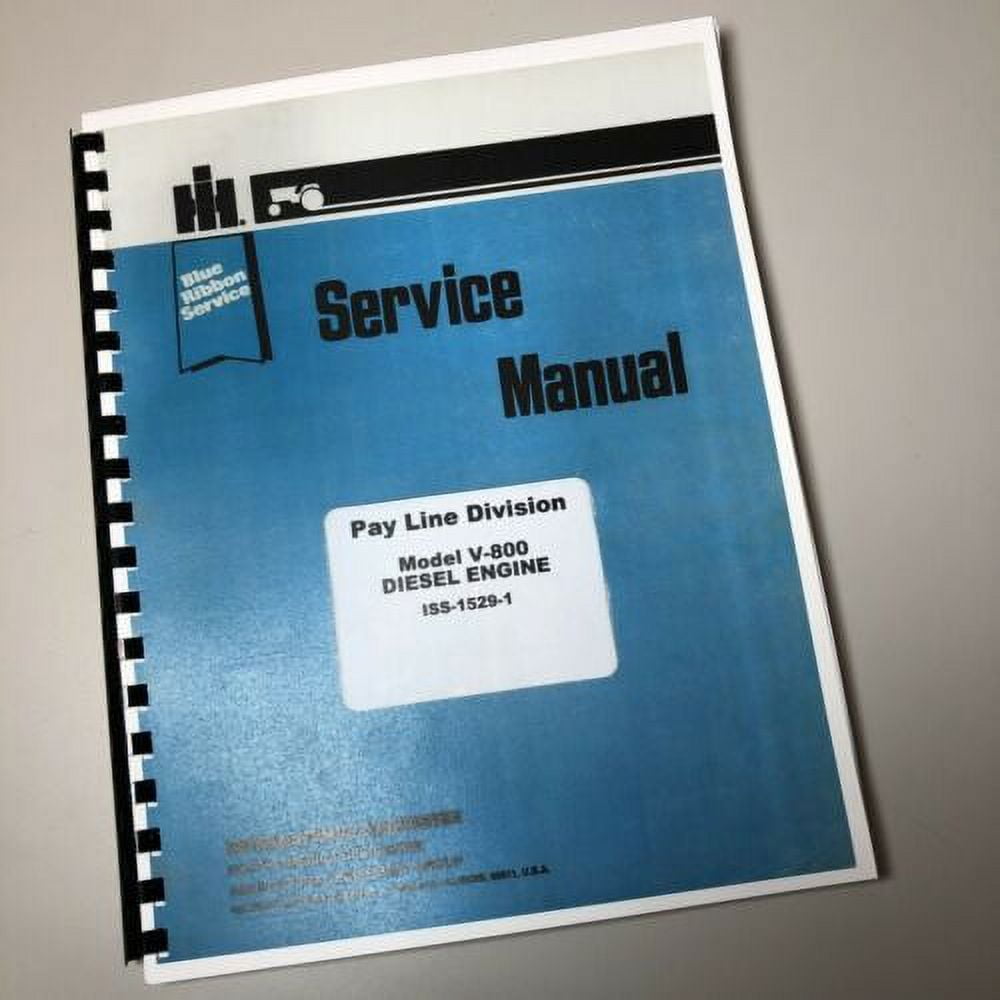 International V800 Diesel Engine Service Repair Overhaul Manual Pay ...