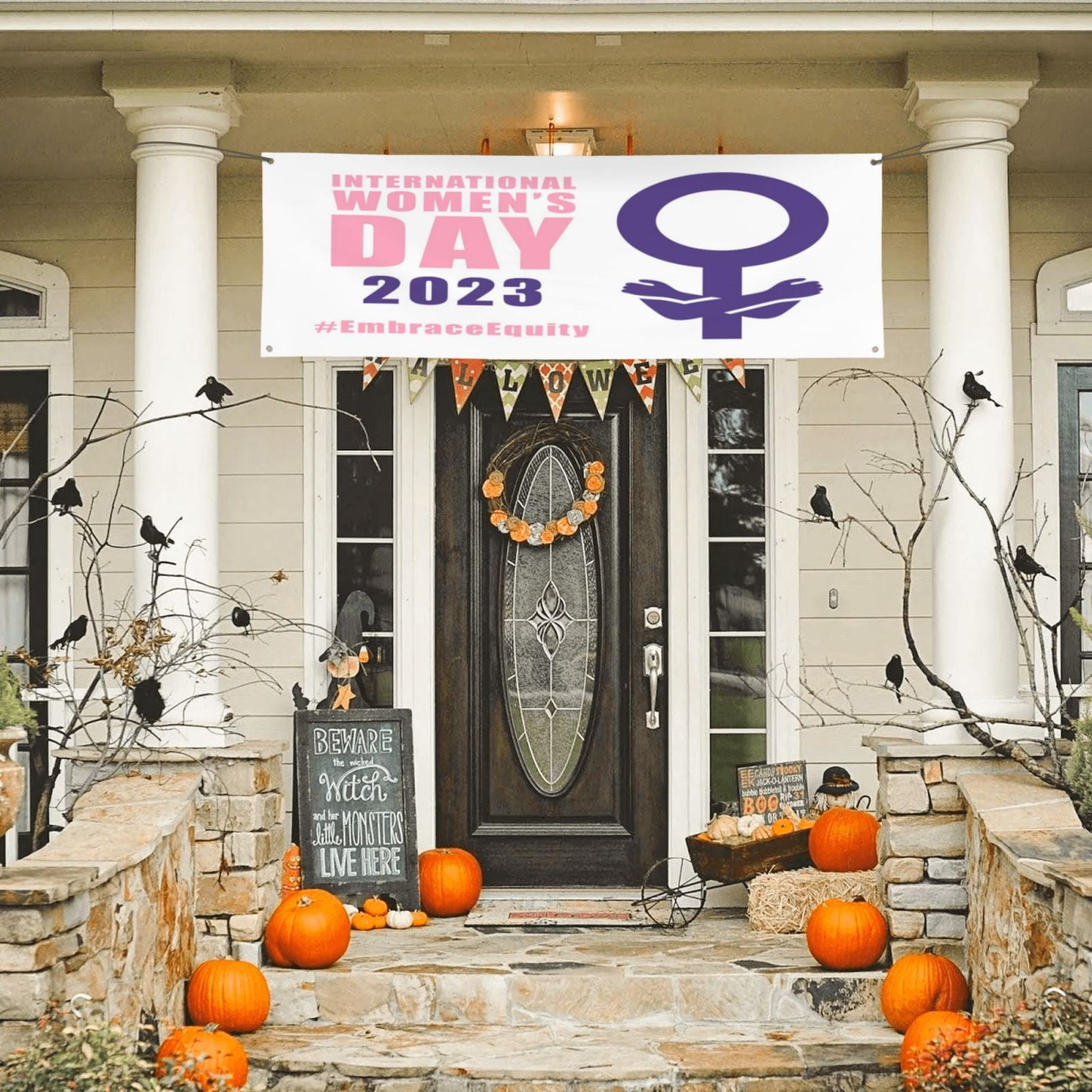 International Women'S Day 2024 Embrace Equity Large Banner Party Decorations Sign Banner Party ...