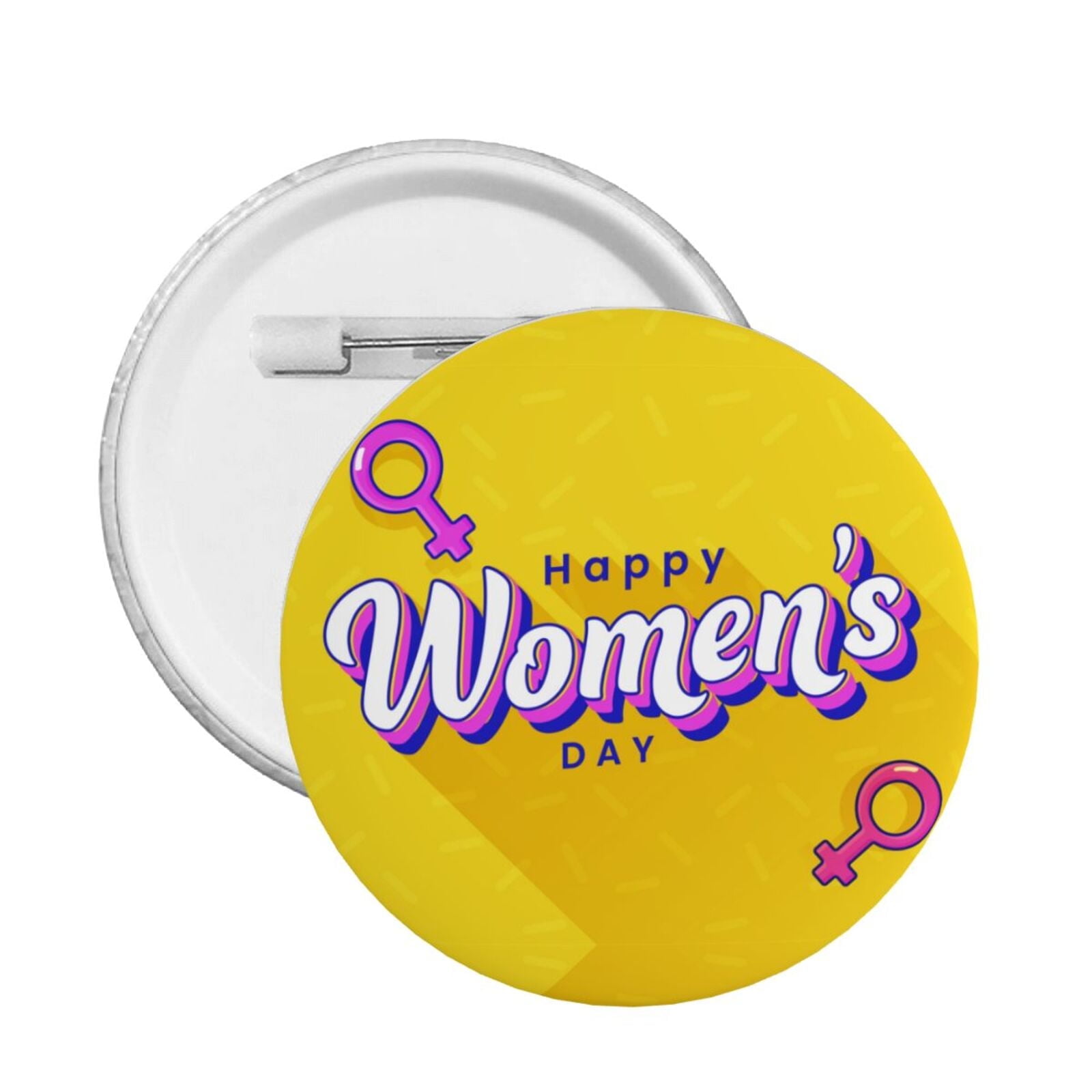International Women'S Day Round Badges Button Pins Brooch Party ...