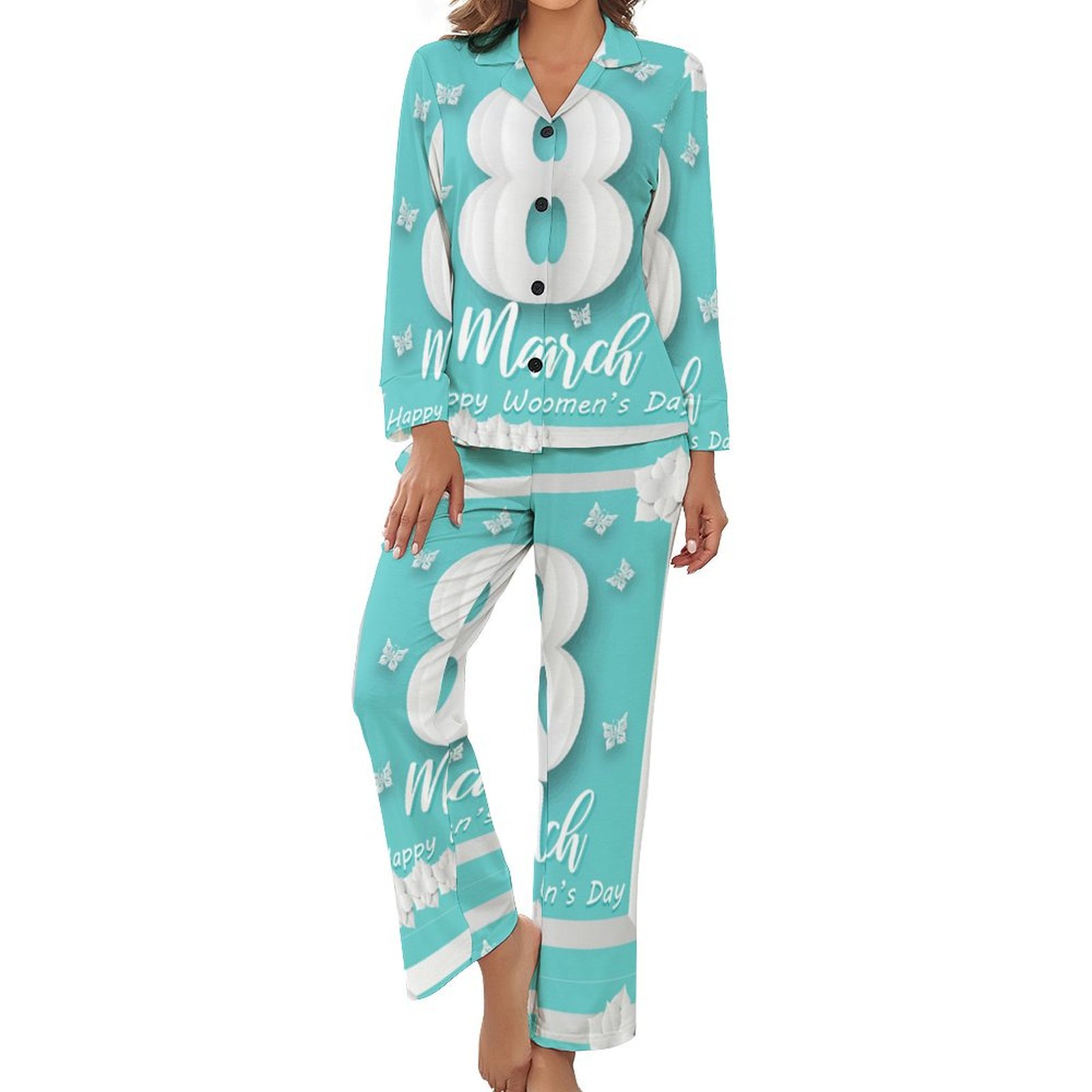 International Women's Day 2025 Embrace EquityWomens Pyjamas Set Long ...