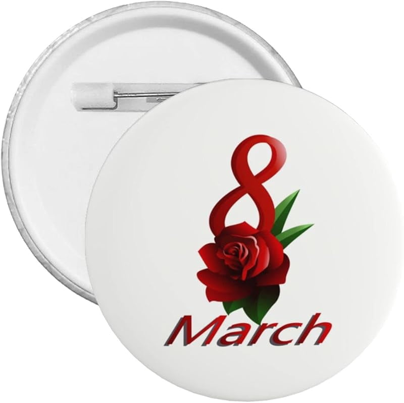 International Women's Day 2025 Pins Round Brooch Backpacks Button Badge ...
