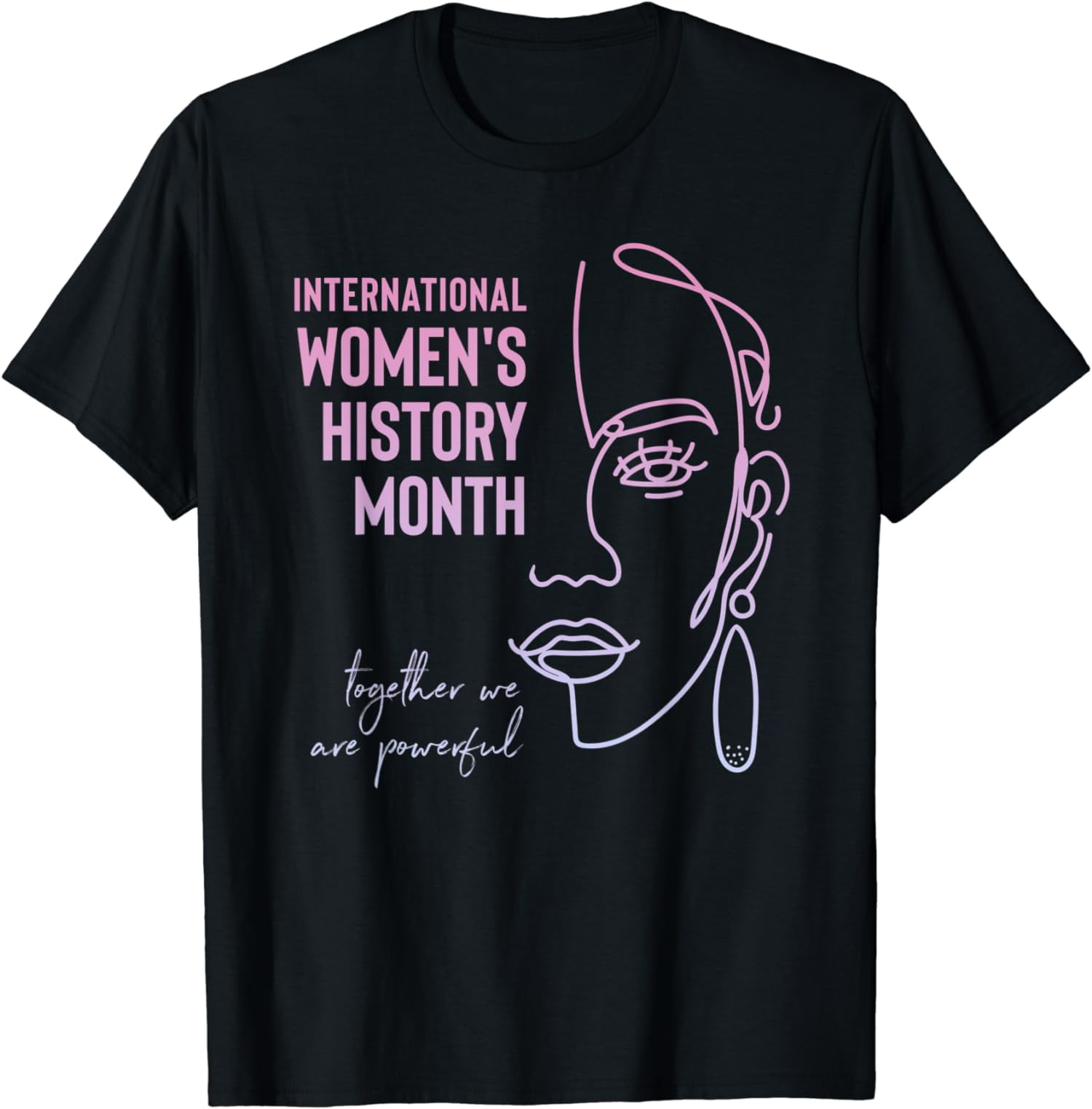 International Women's History Month March Black WOC Pride T-Shirt ...
