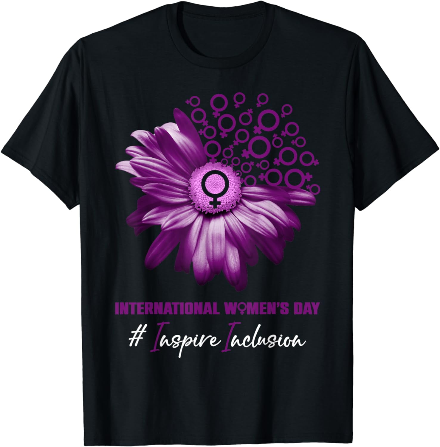 International Womens Day 2024 Daisy Flower & Gender Signs T-Shirt ...
