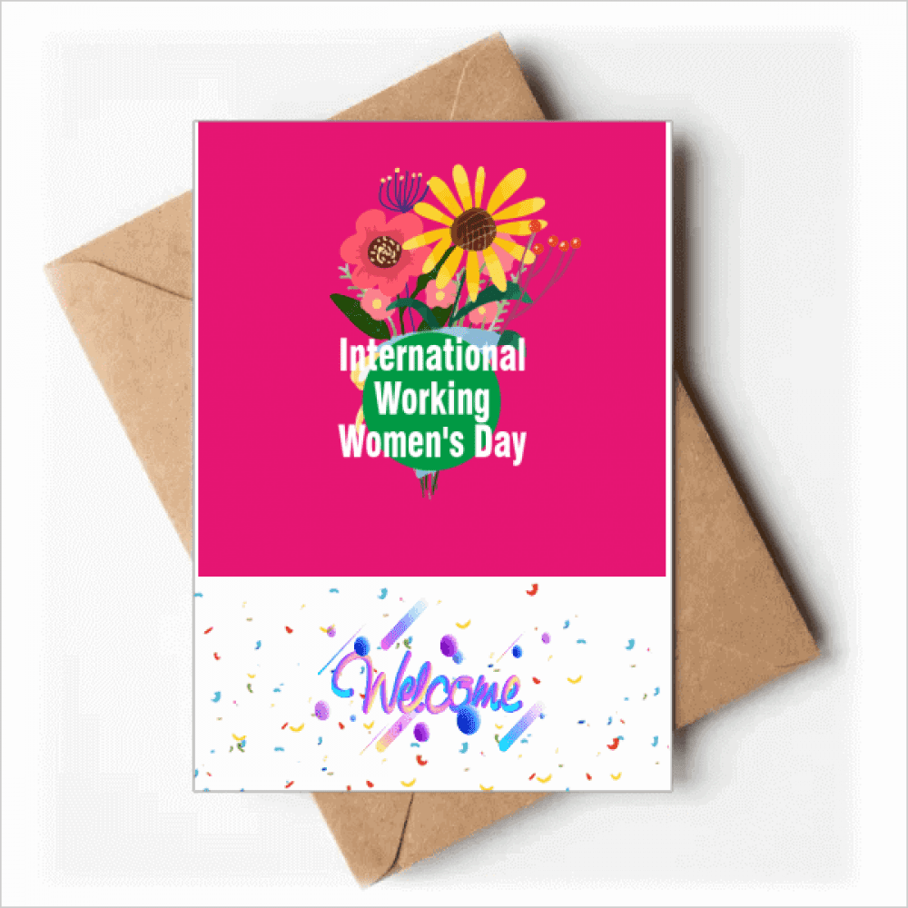 International Working Women Day Welcome Back Greeting Cards Envelopes ...