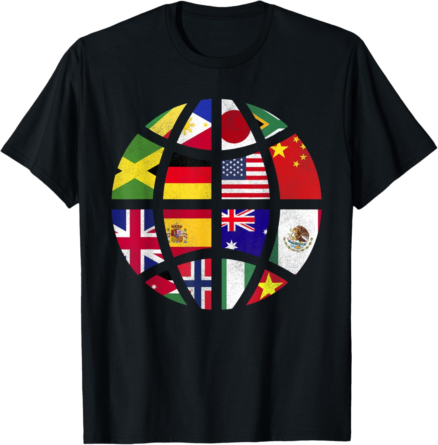 International World Flags Traveler Travelling World Flags T-Shirt - Walmart.com