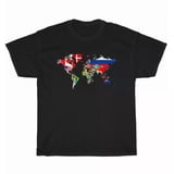 International World Flags World Map Travel Countries Geography T-Shirt ...