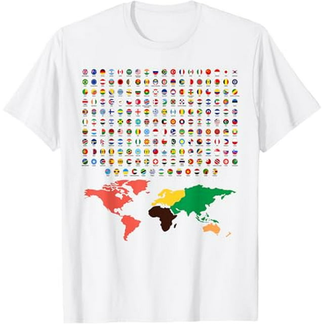 International World Flags, the Countries of the World Flags T-Shirt - Walmart.com