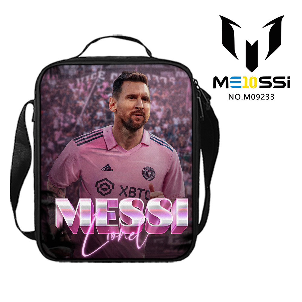 International player Messi lunch bag, elementary school picnic ice bag ...