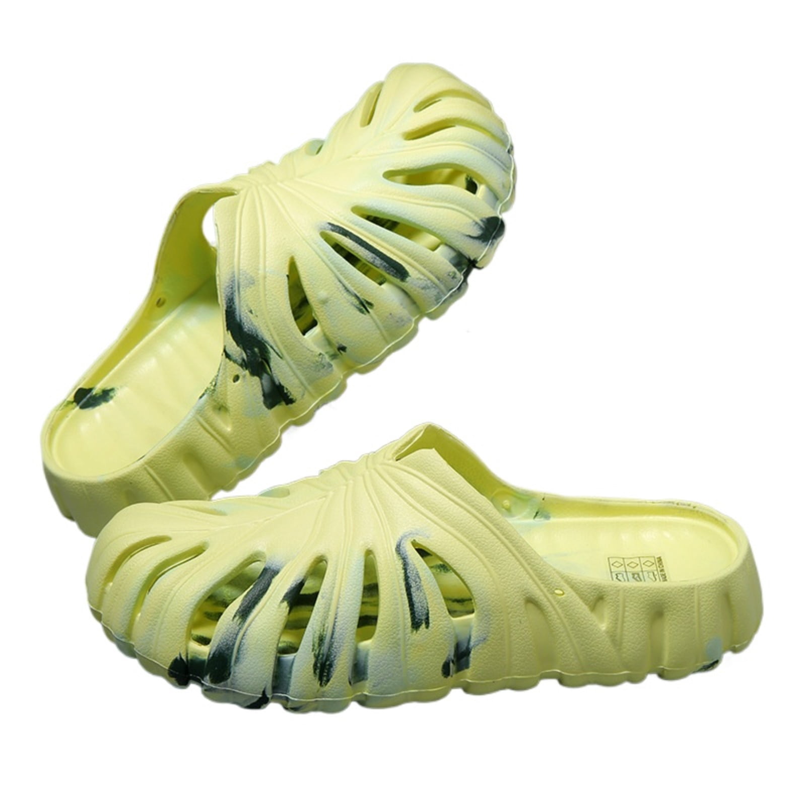 International selection Unisex Leaf Shape Platform Clogs Thick Sole ...