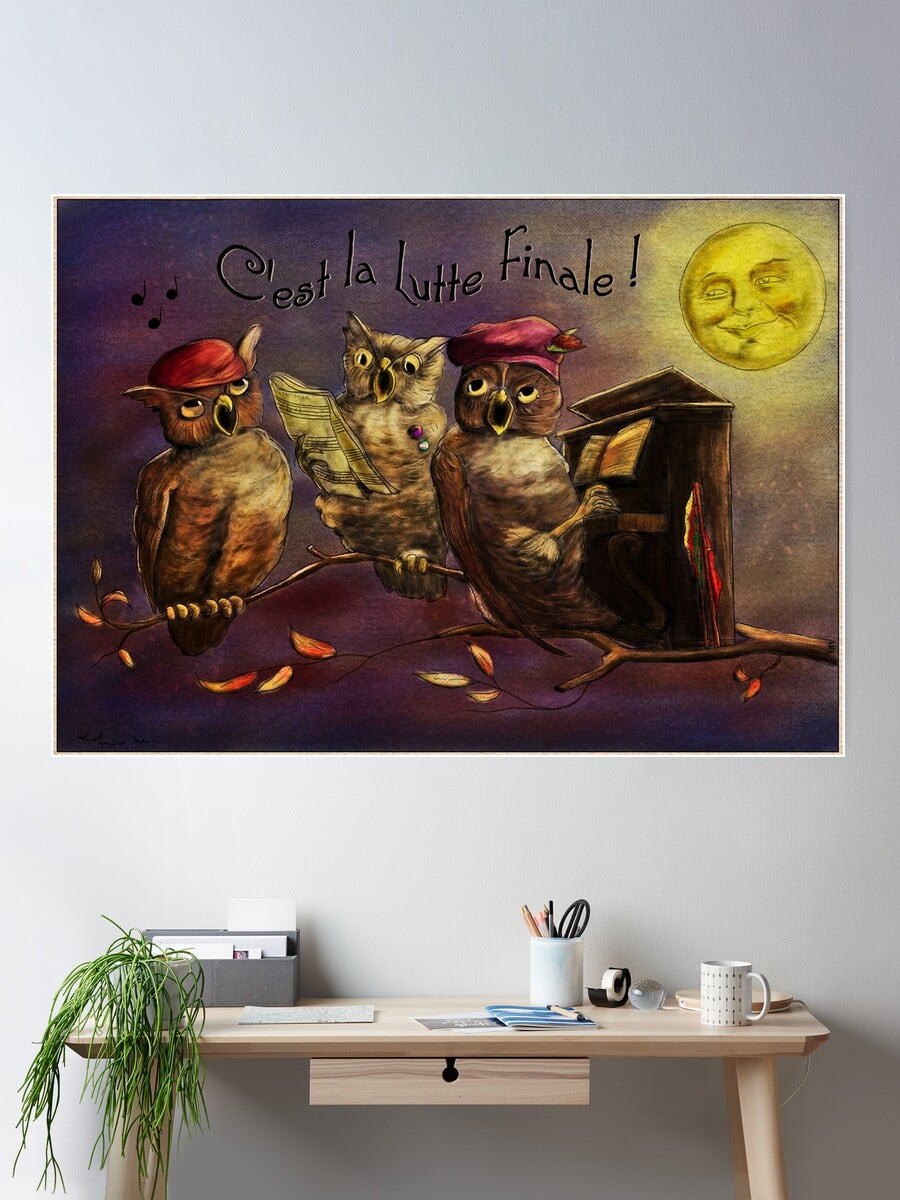 Internationowl - Anarchy Communism Owl Poster Wall Art, Modern Wall ...