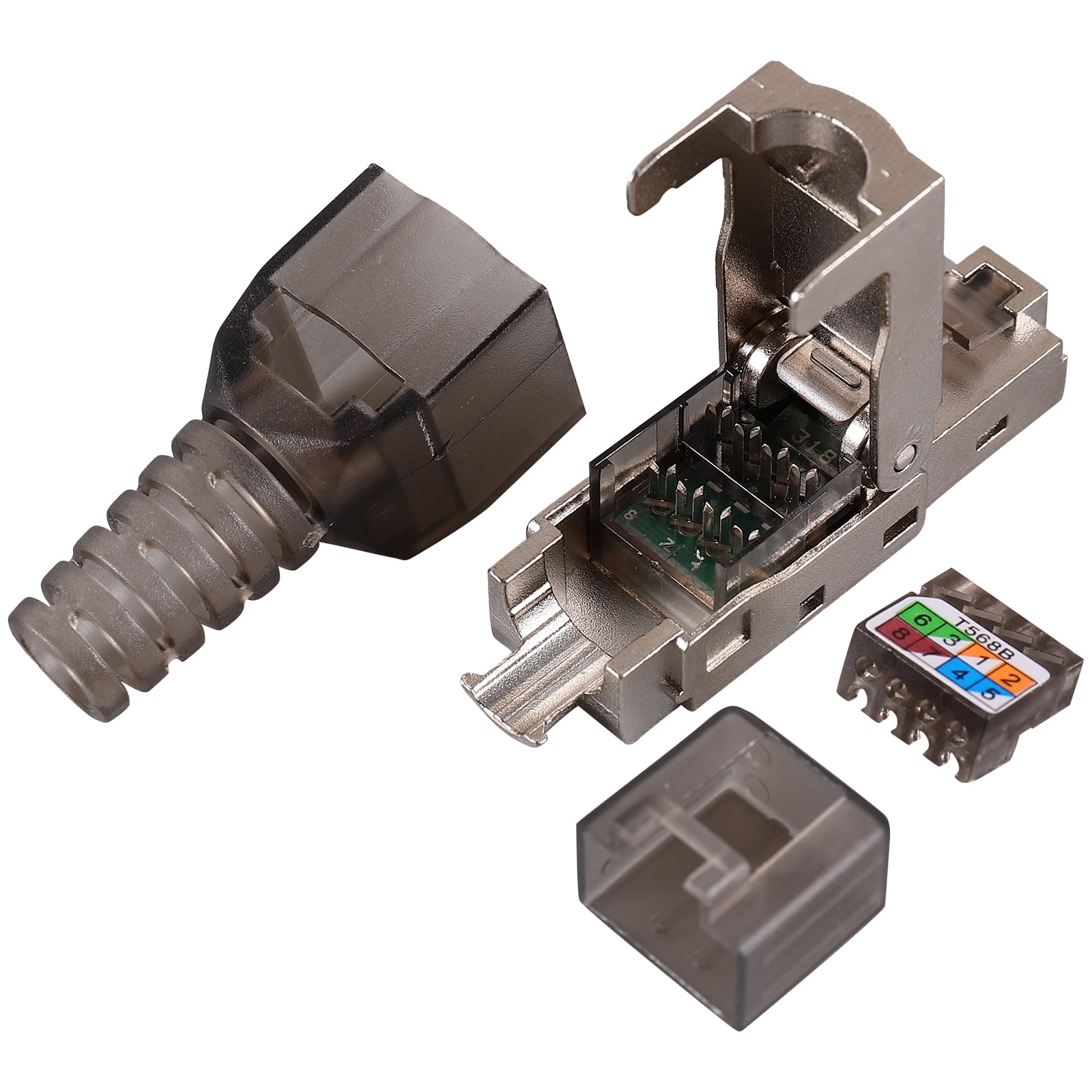 HONITANO Ethernet Cable End Crimp Cat 8 Connector Zinc Alloy 1Set 2.7x0 ...