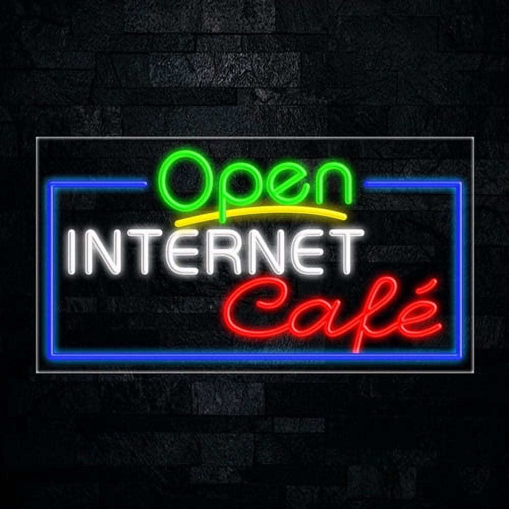 Internet Cafe LED Neon Sign 33"L x 18"H #35768 - Walmart.com