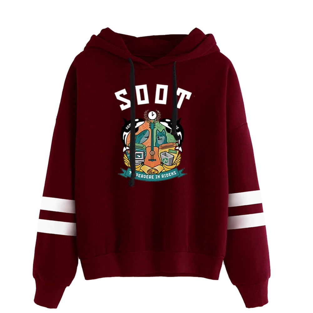 Internet Celebrity Wilbur Soot Hoodie Pocketless Parallel Bars Sleeve Hooded Harajuku Menwomen