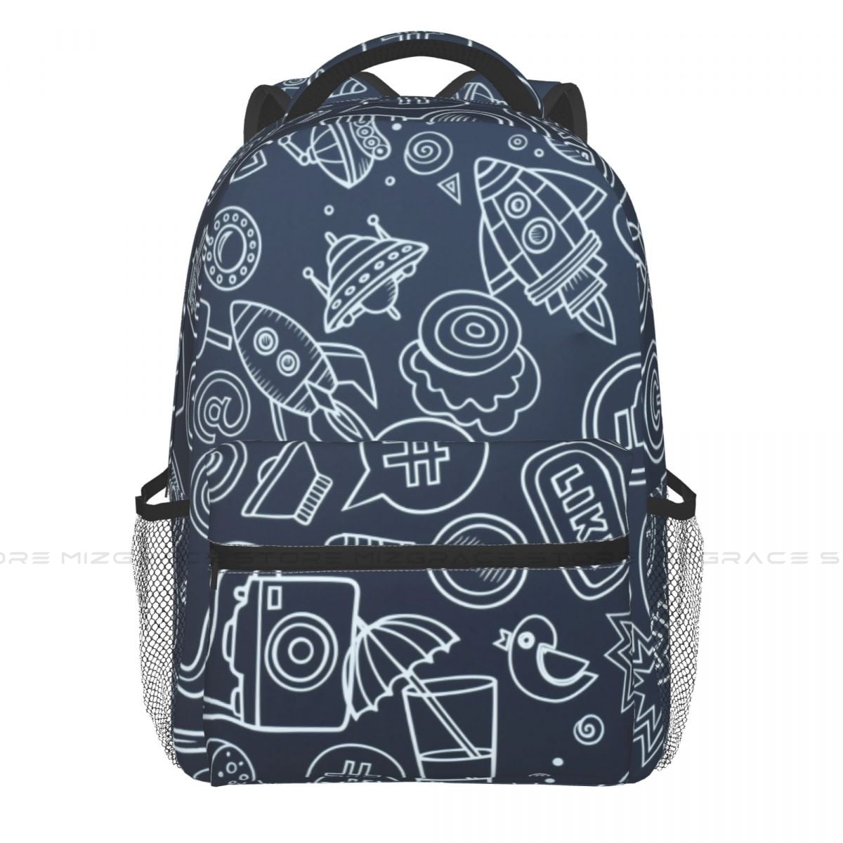 Internet Mark Line Art Casual Knapsack for Men Women Pattern Texture ...