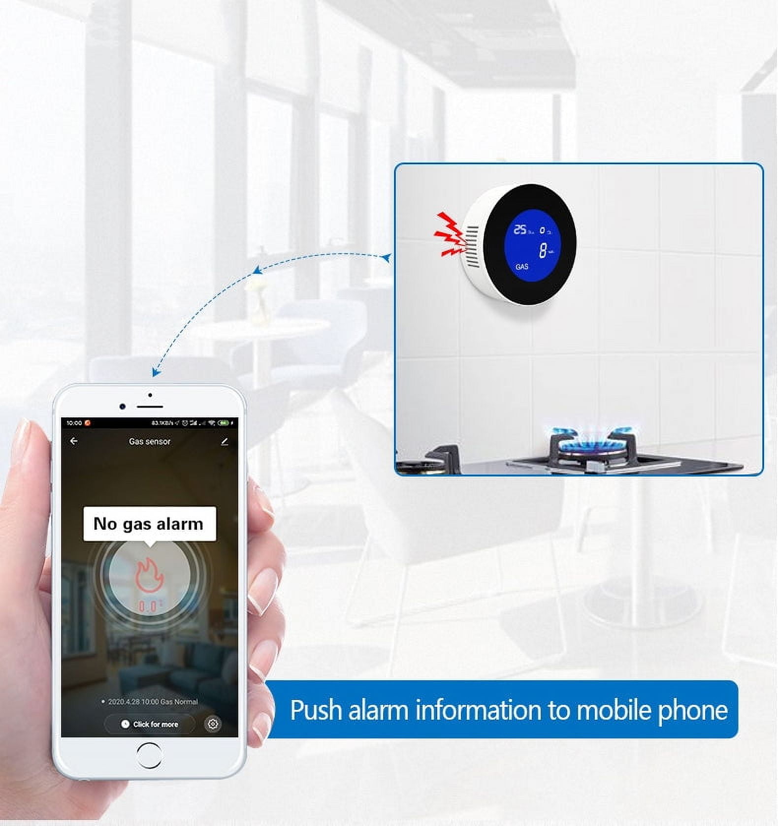 Internet Wifi Connected Gas Detector in use with TUYA Smart App ...