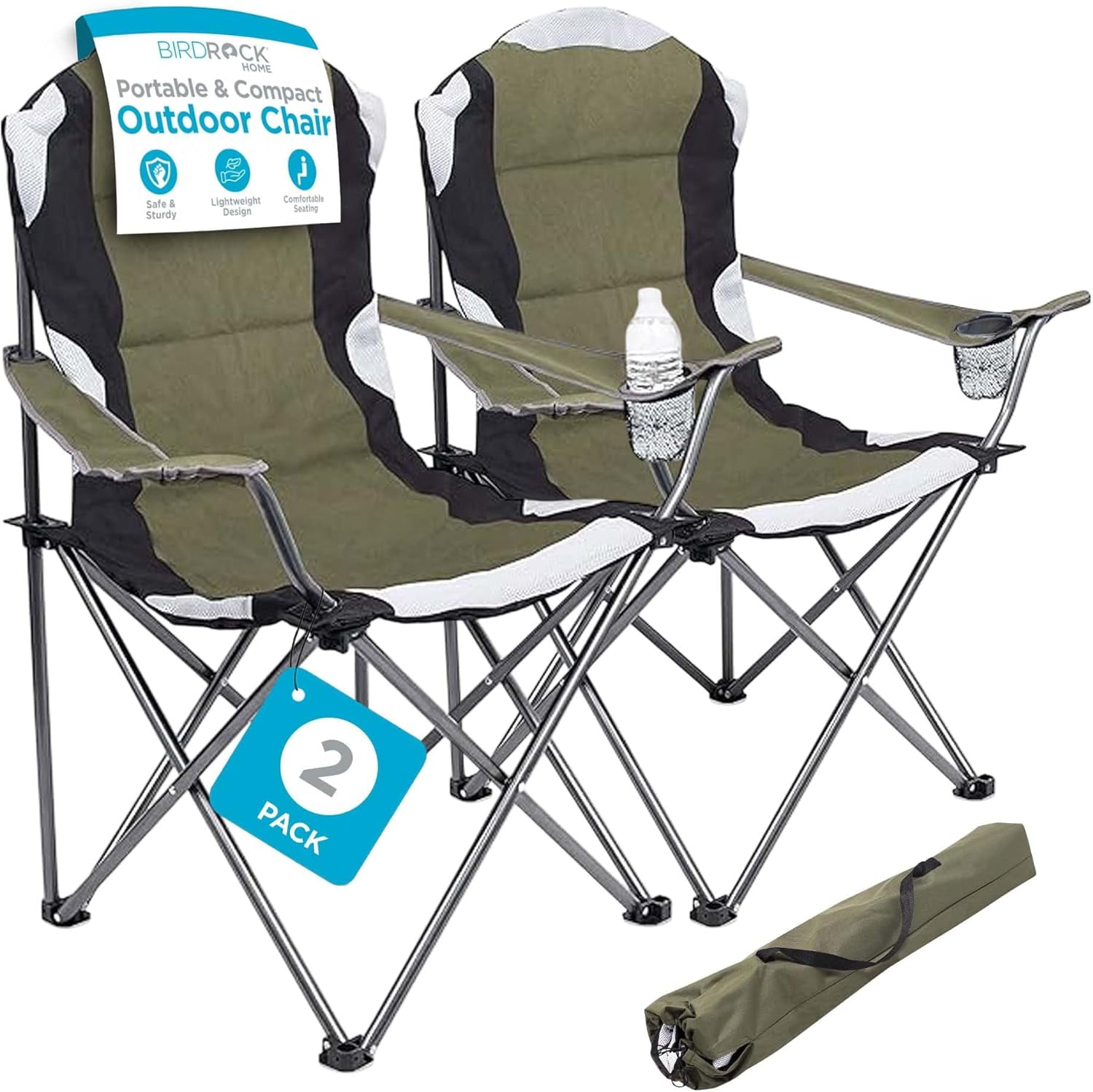 Internet's Best Padded Camping Folding Chair - Comfortable Outdoor ...