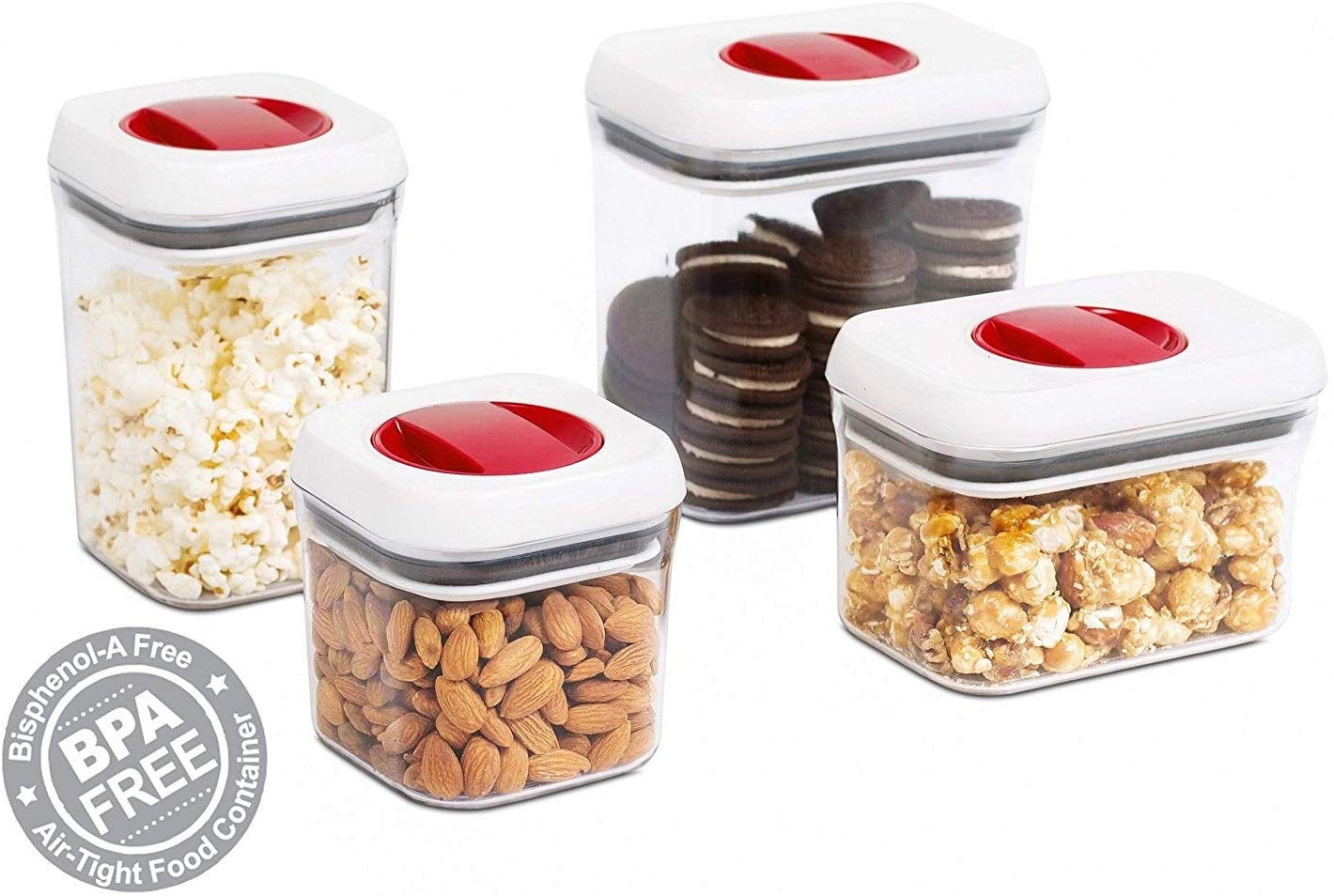 Internet's Best Stacking Food Storage Twist Lock Airtight Canisters ...