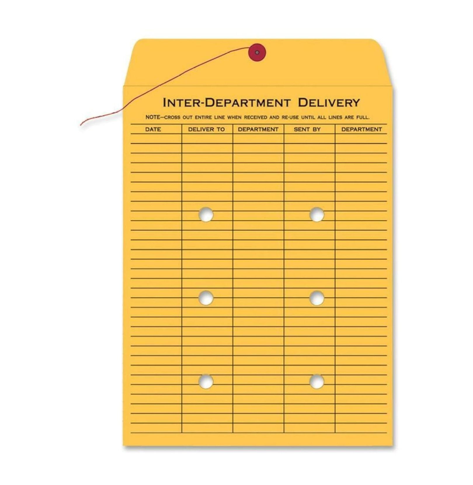 Interoffice Envelopes 10x15, String & Button Closure - 100 Pack - Brown ...