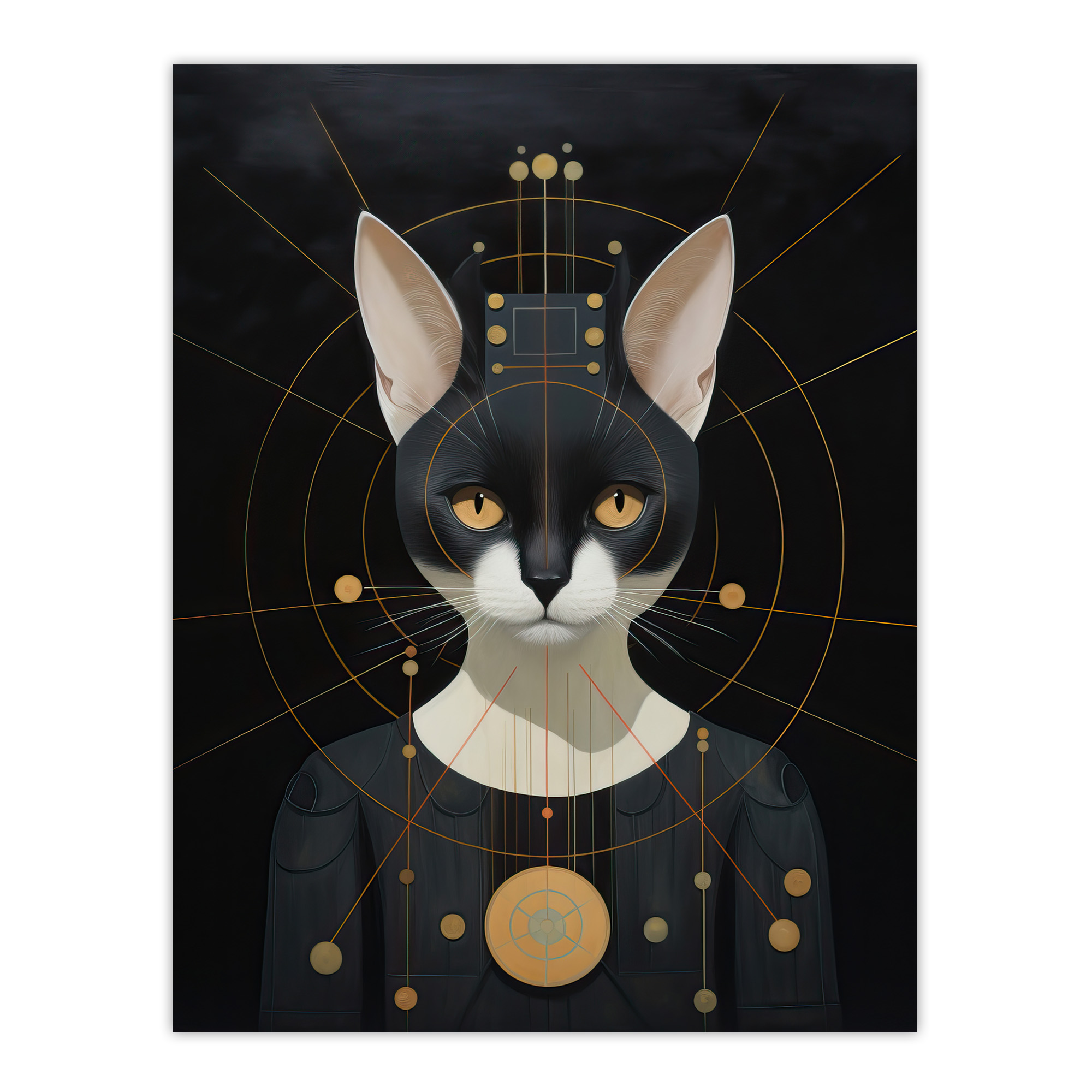 Interplanetary Cat Queen Oil Painting Conceptual Art Cosmic Empire ...